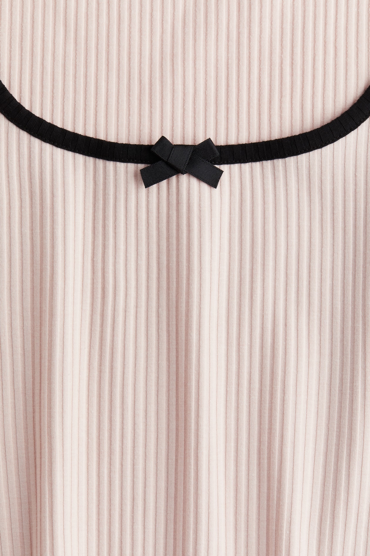 Women's Light pink Overlock-detail ribbed top | H&M IN