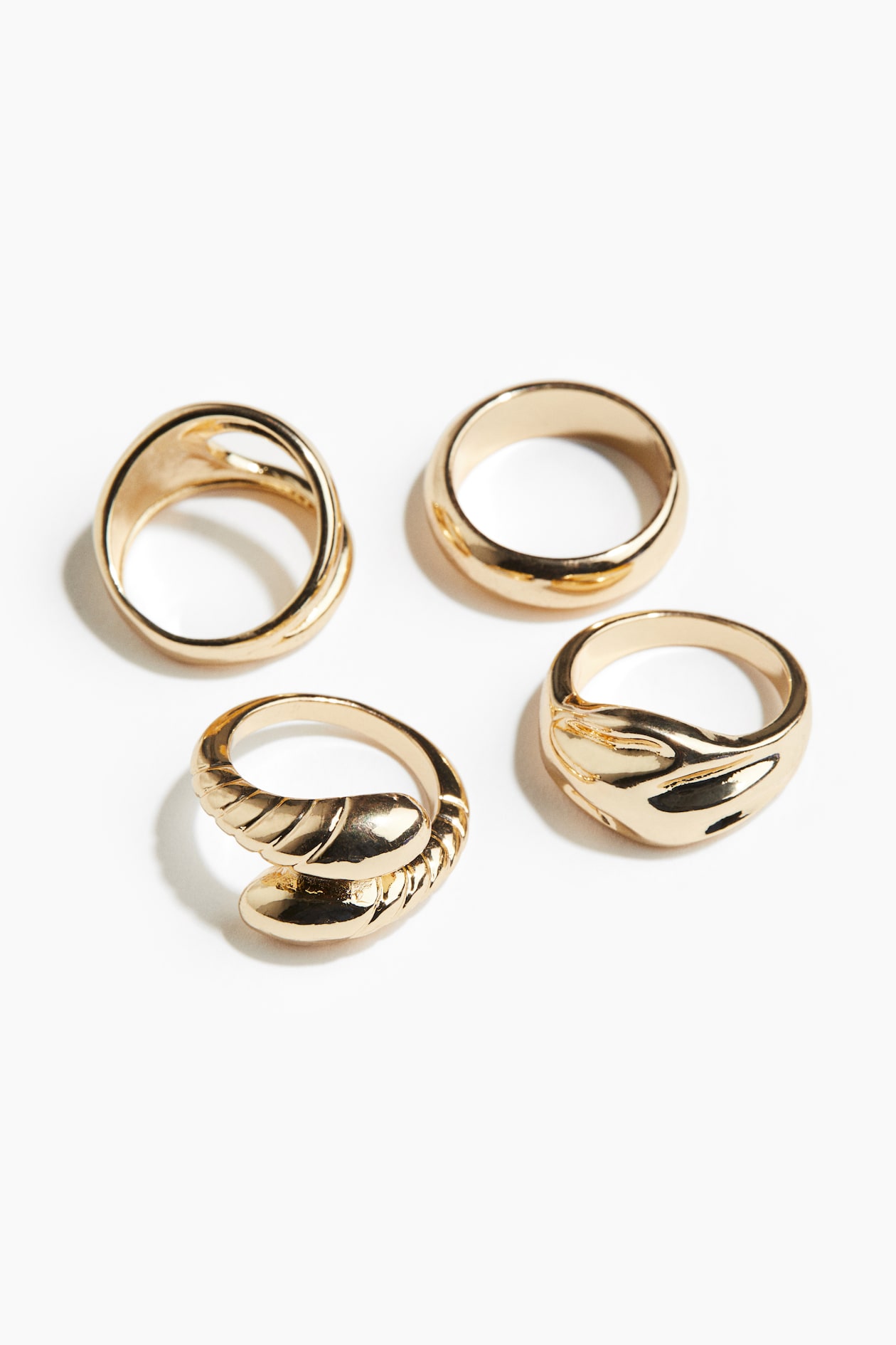 4-Pack Rings - Gold-colored - Ladies | H&M US