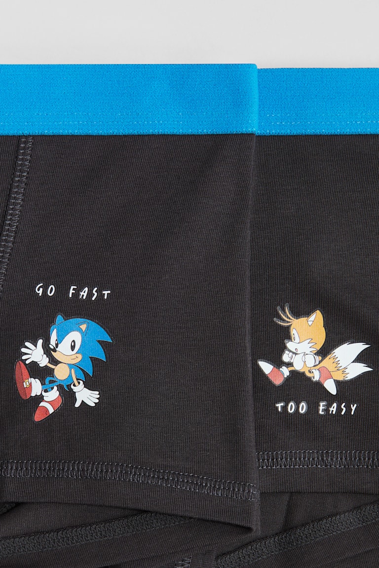 Black/Sonic the Hedgehog 5-pack Boxer Briefs for kids | H&M US