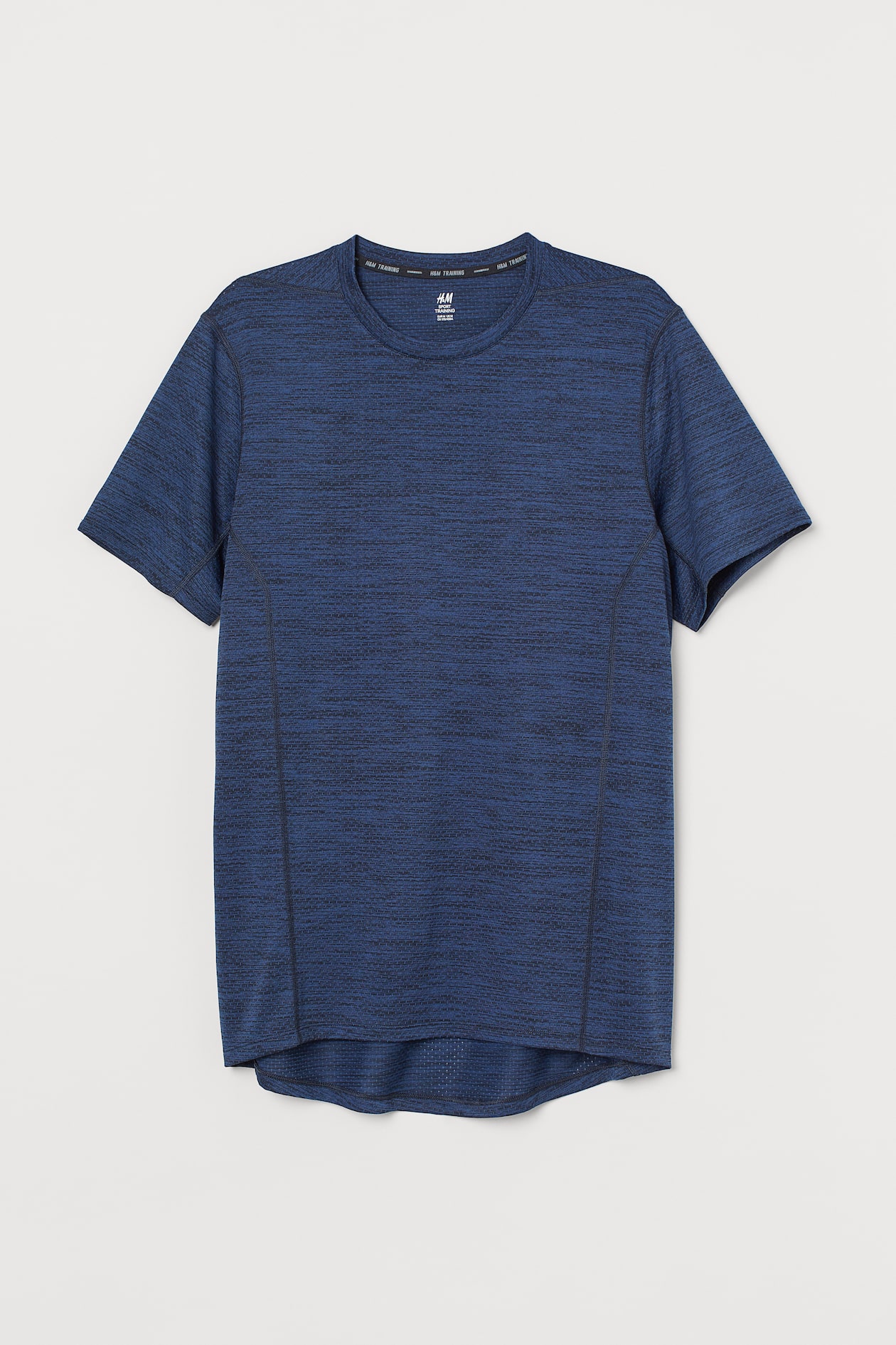 Short-sleeved sports top - Dark blue marl - Men | H&M AU