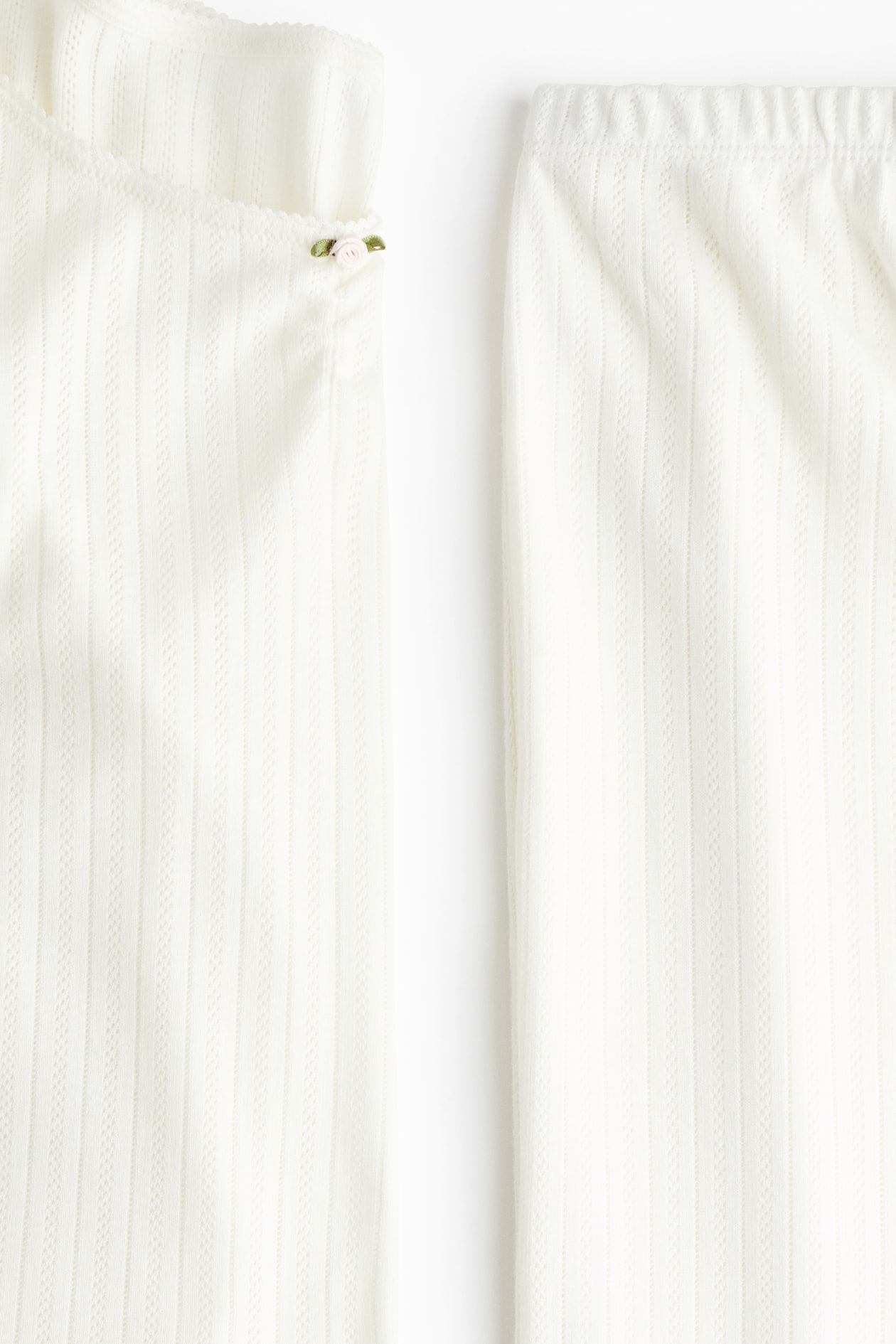 Cotton Pointelle Pajamas - White - Ladies | H&M US