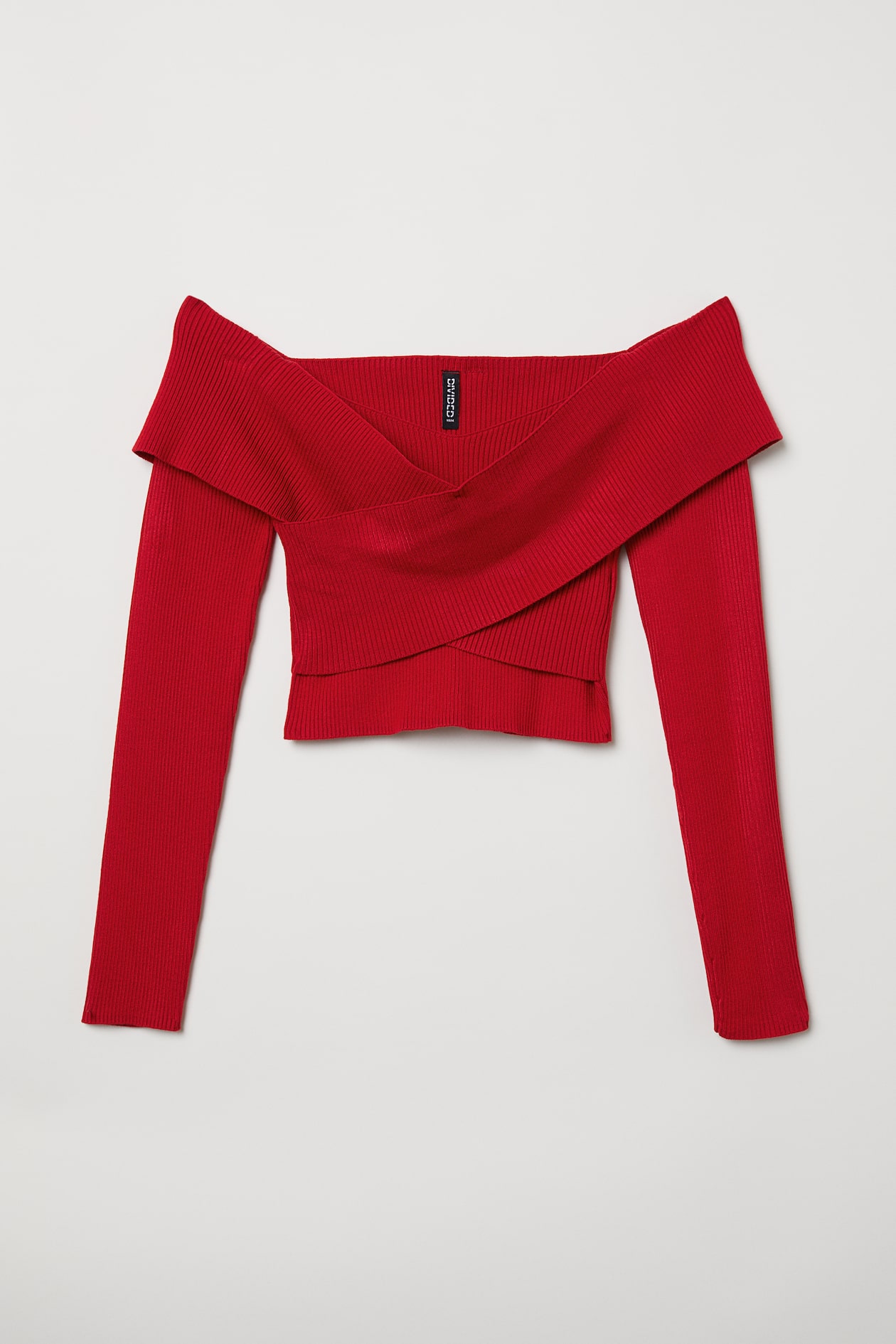 Short Off-the-shoulder Top - Red - Ladies | H&M US