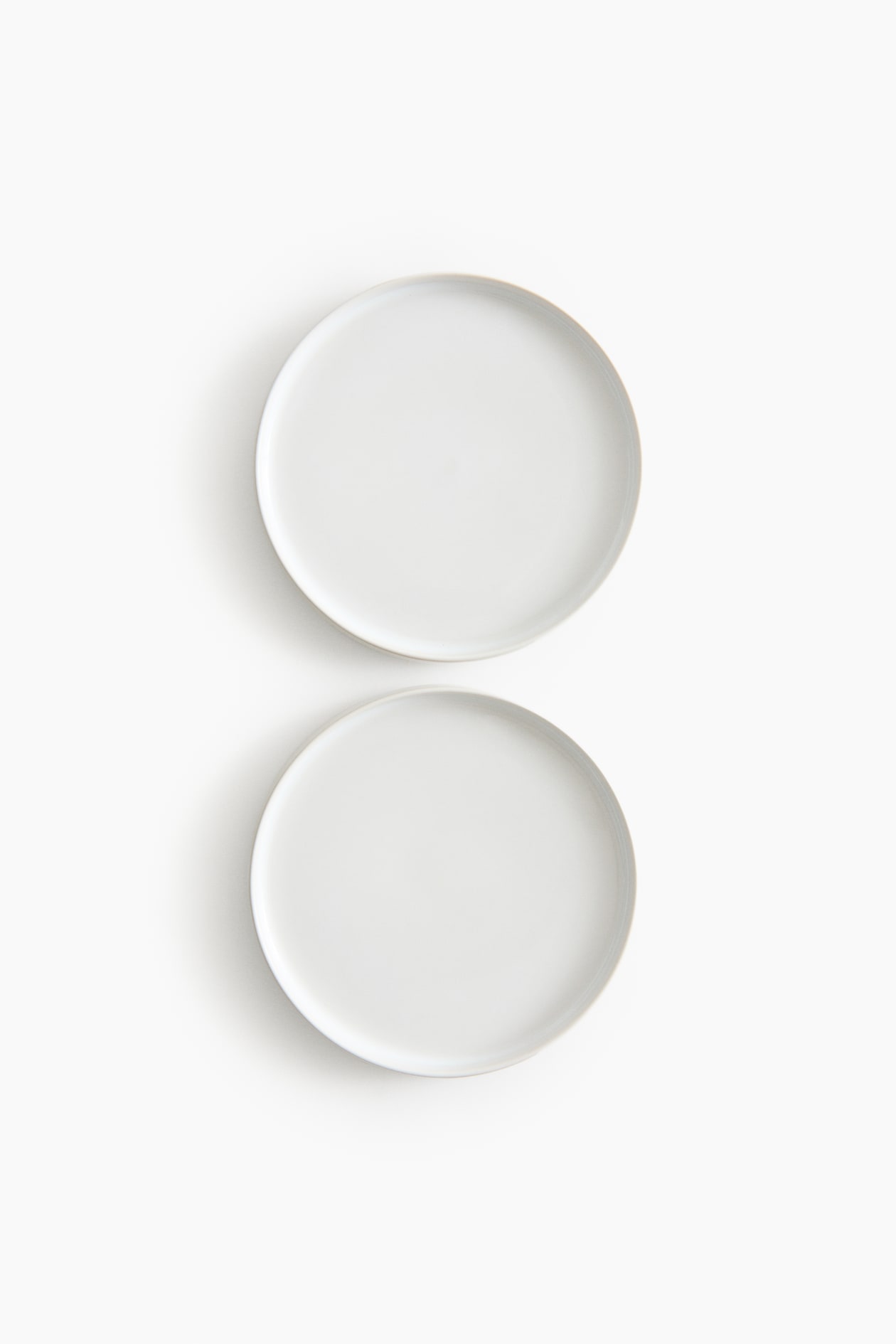 2-Pack Medium-Sized Stoneware Plates - White - Home All | H&M US