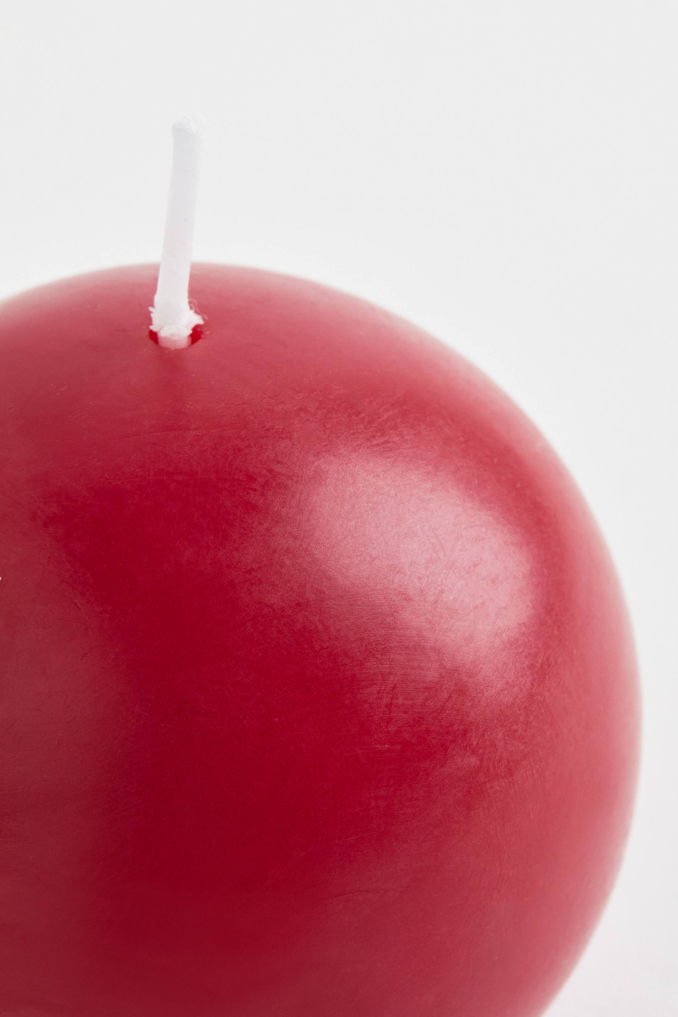 Globe-shaped candle - Red - Wax - Home All | H&M IE