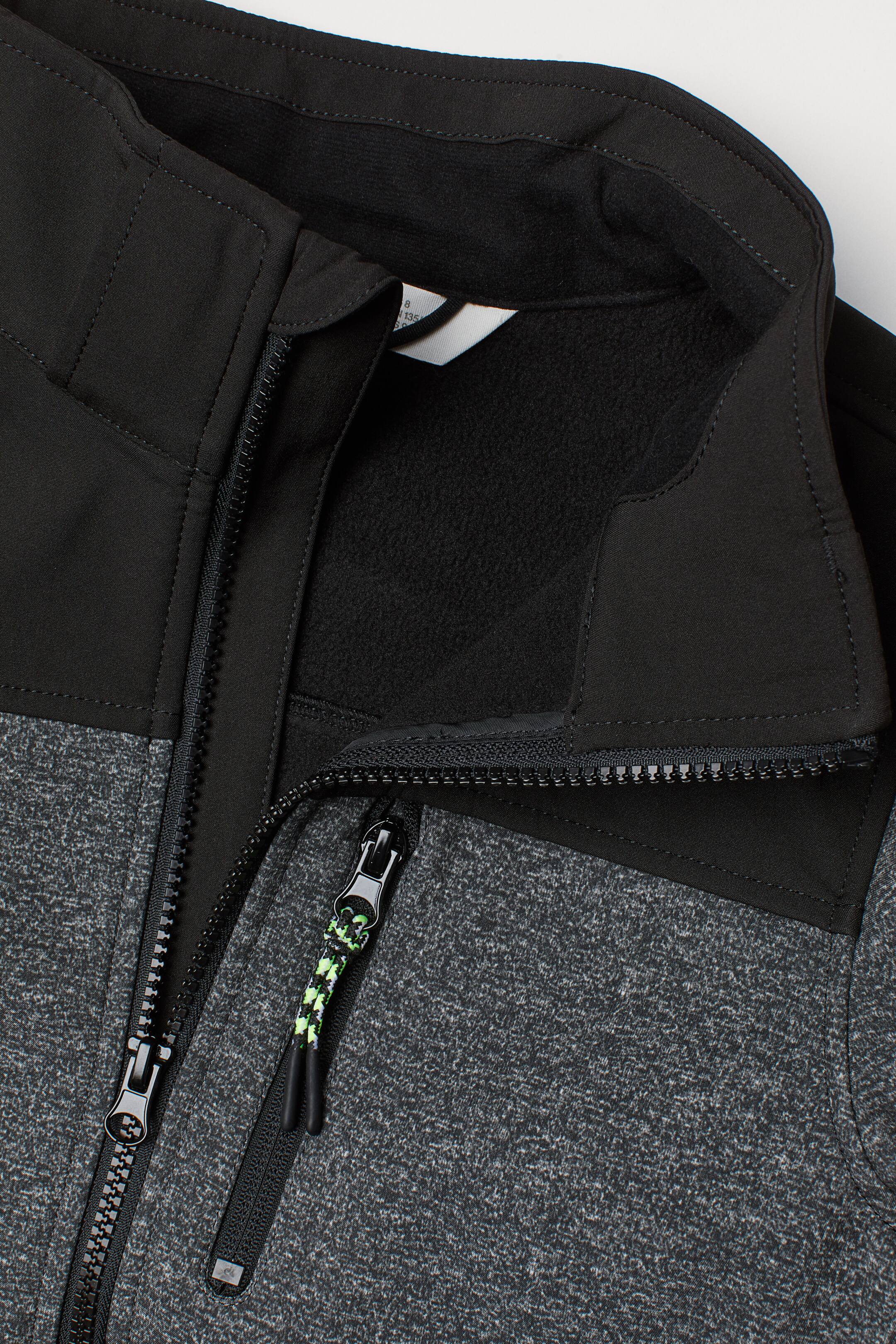 Softshell jacket - Dark grey marl/Black - Kids | H&M GB