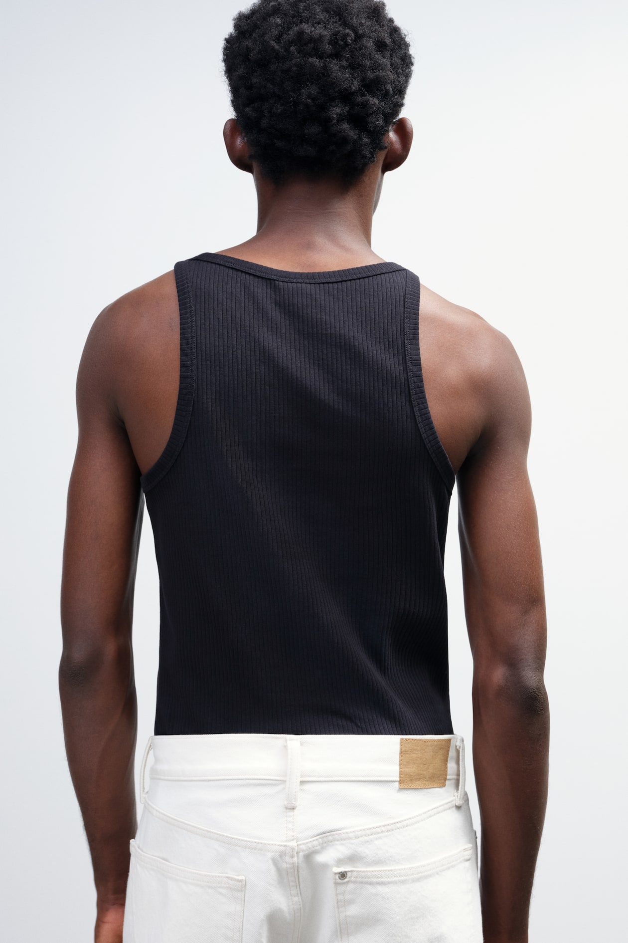 Slim-Fit Ribbed Tank Top - Black - Men | H&M US