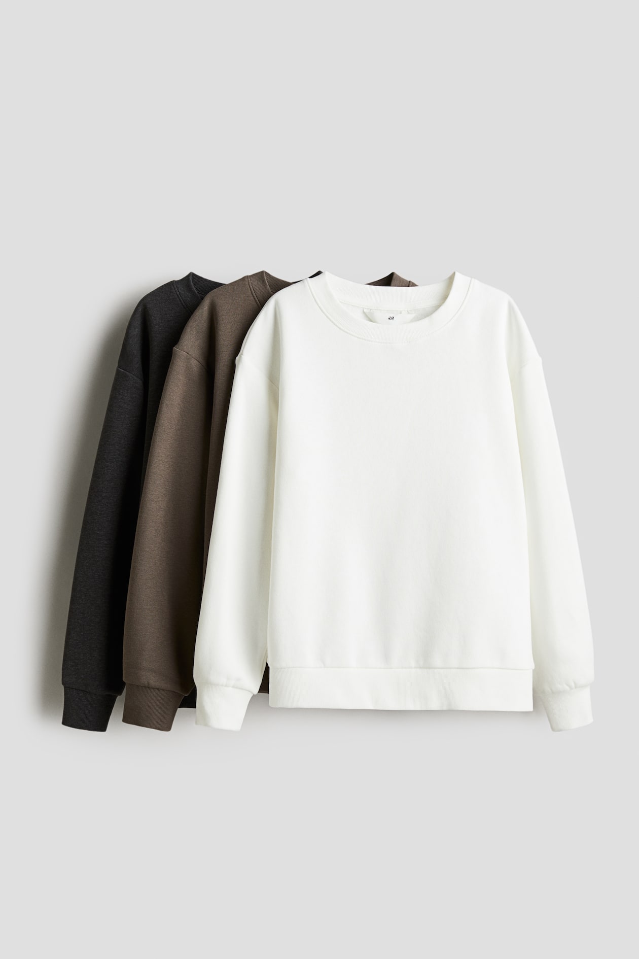 Set van 3 sweaters - Wit//bruin/donkergrijs - KINDEREN | H&M BE