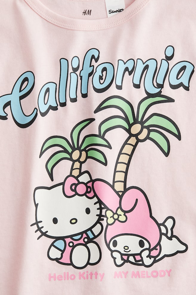 Printed Cotton T-Shirt - Light pink/Hello Kitty - Kids | H&M US