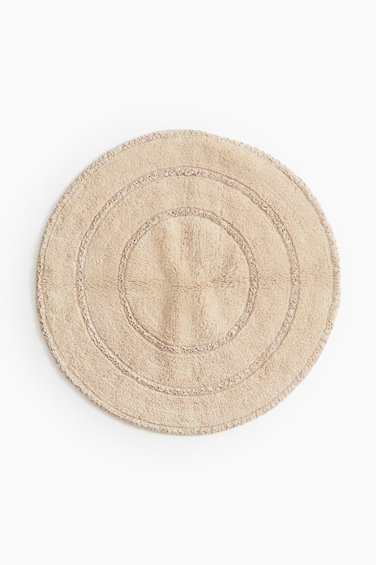 Round Cotton Bath Mat - Light beige - Home All | H&M US