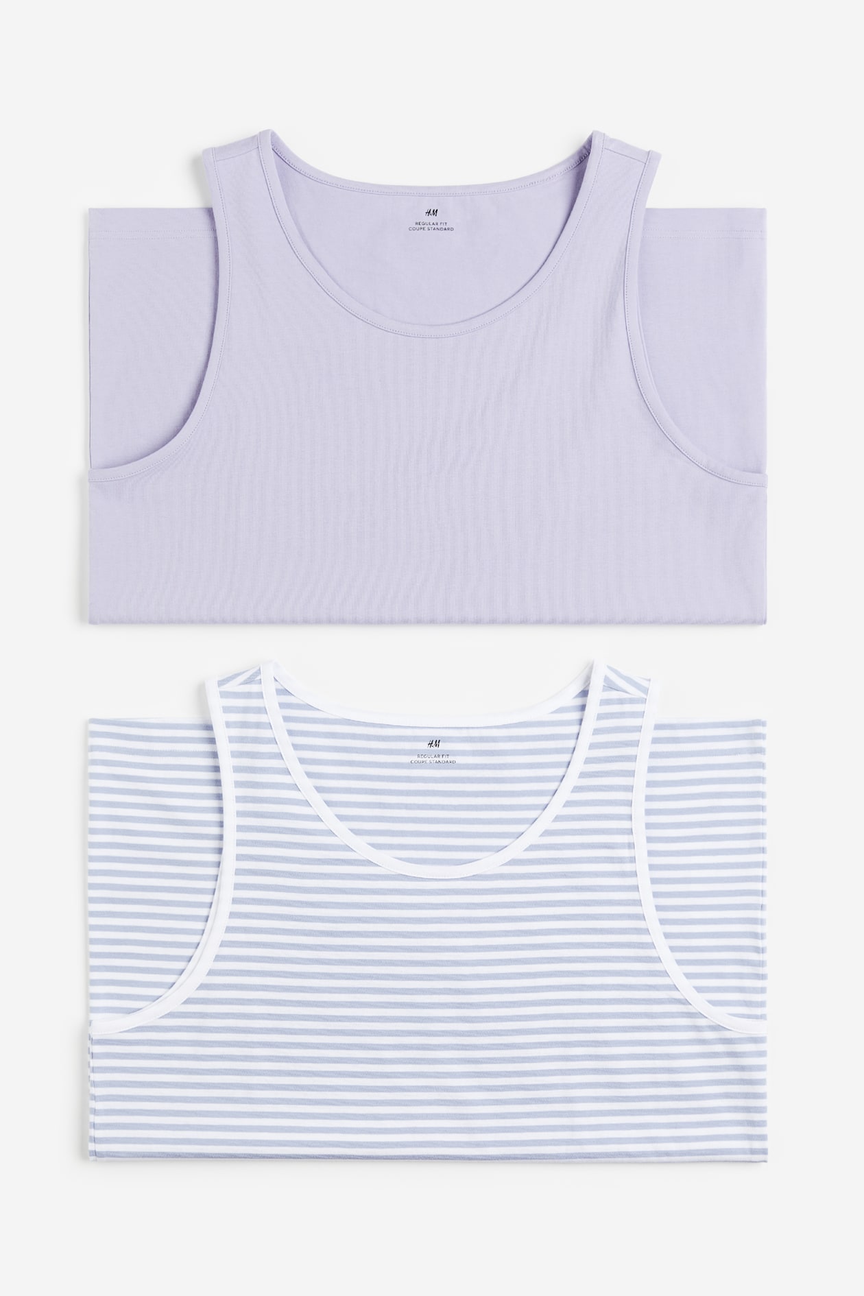 Men’s Purple/striped 2-pack Regular Fit Tank Tops | H&M CA