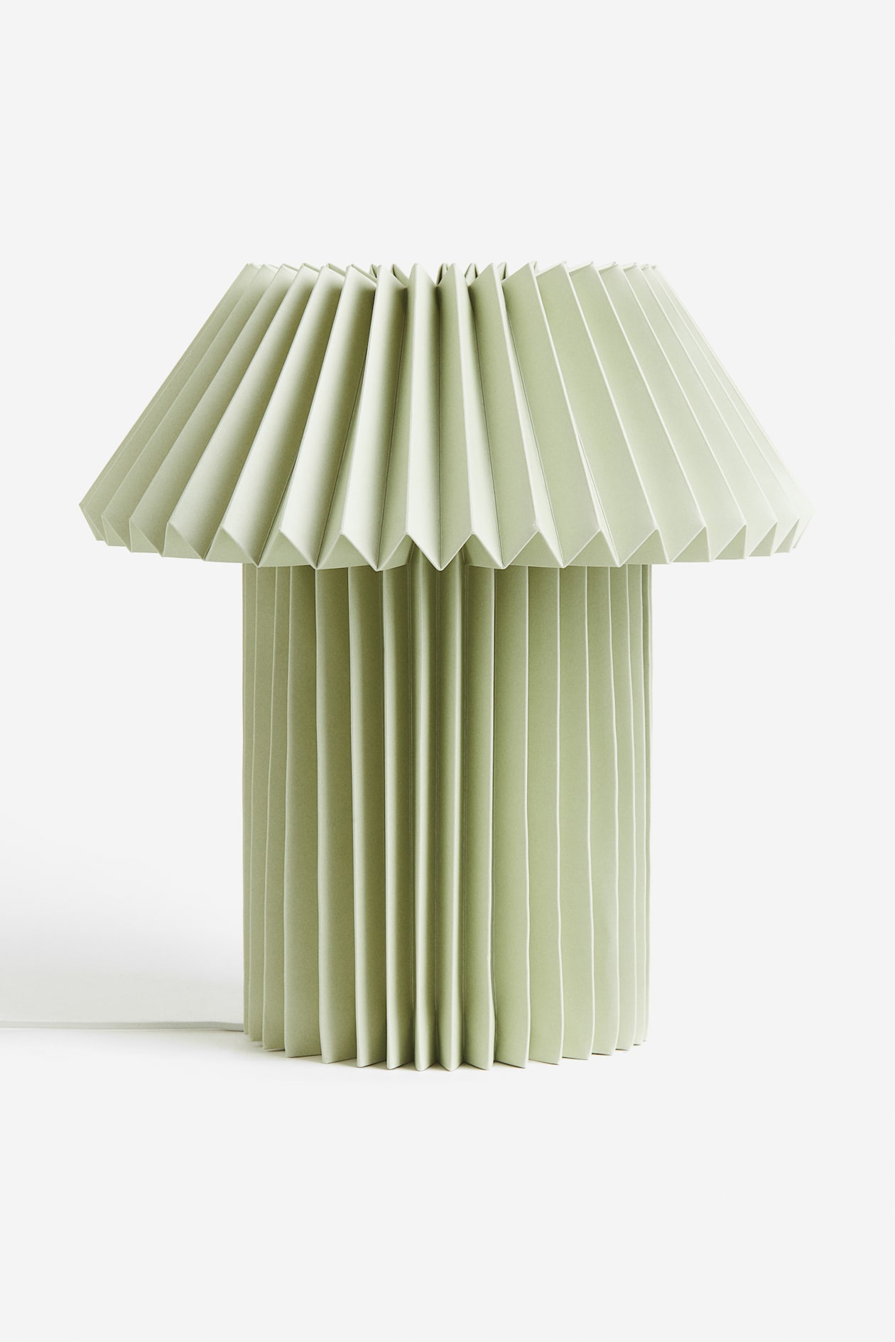 Green Pleated Paper Table Lamp at H&M Home | H&M US