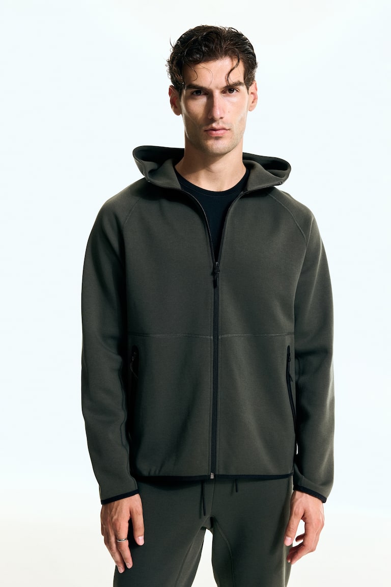 Sudadera deportiva de zíper con DryMove™ - Verde oscuro - Men | H&M MX