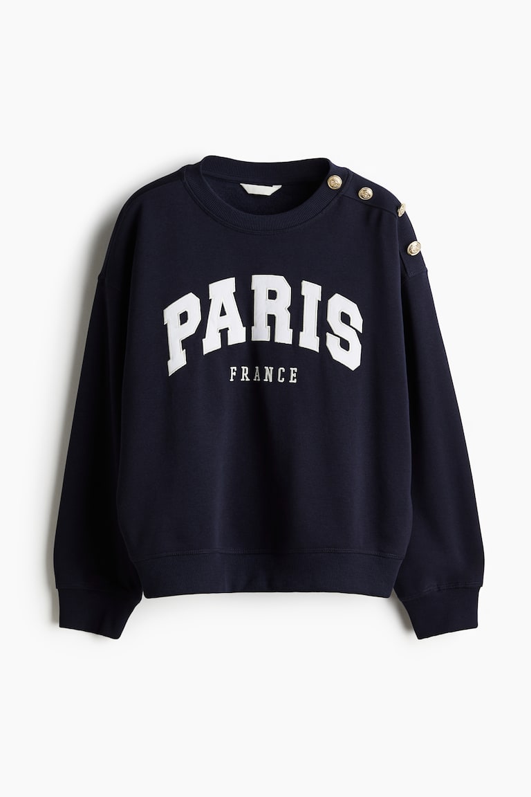 Women's Navy blue/Paris Sweatshirt | H&M CA