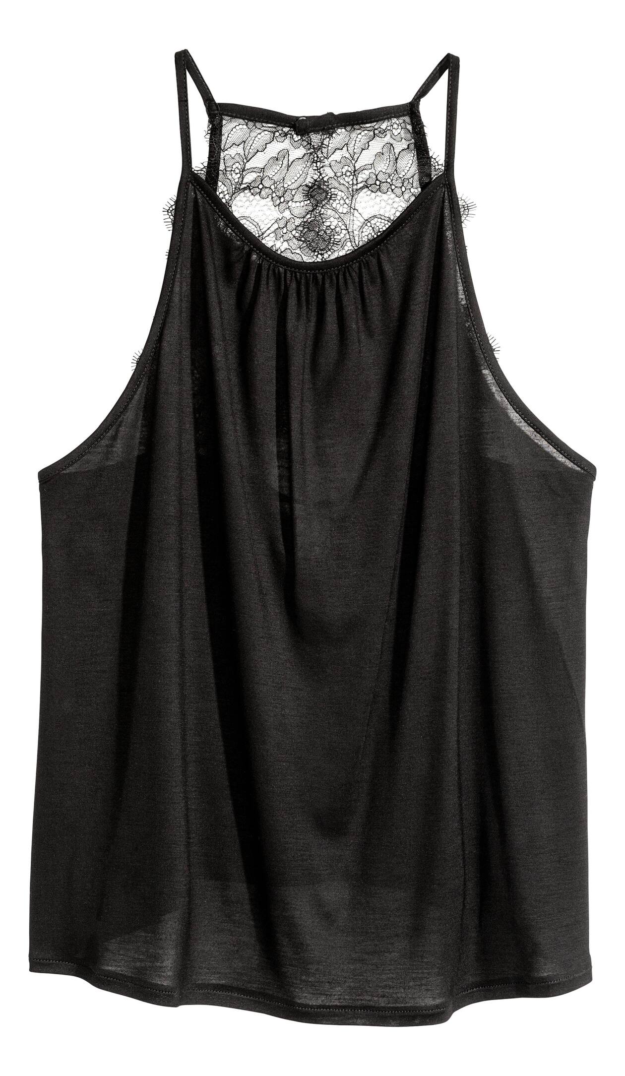 Lace-back Top - Black - Ladies | H&M US