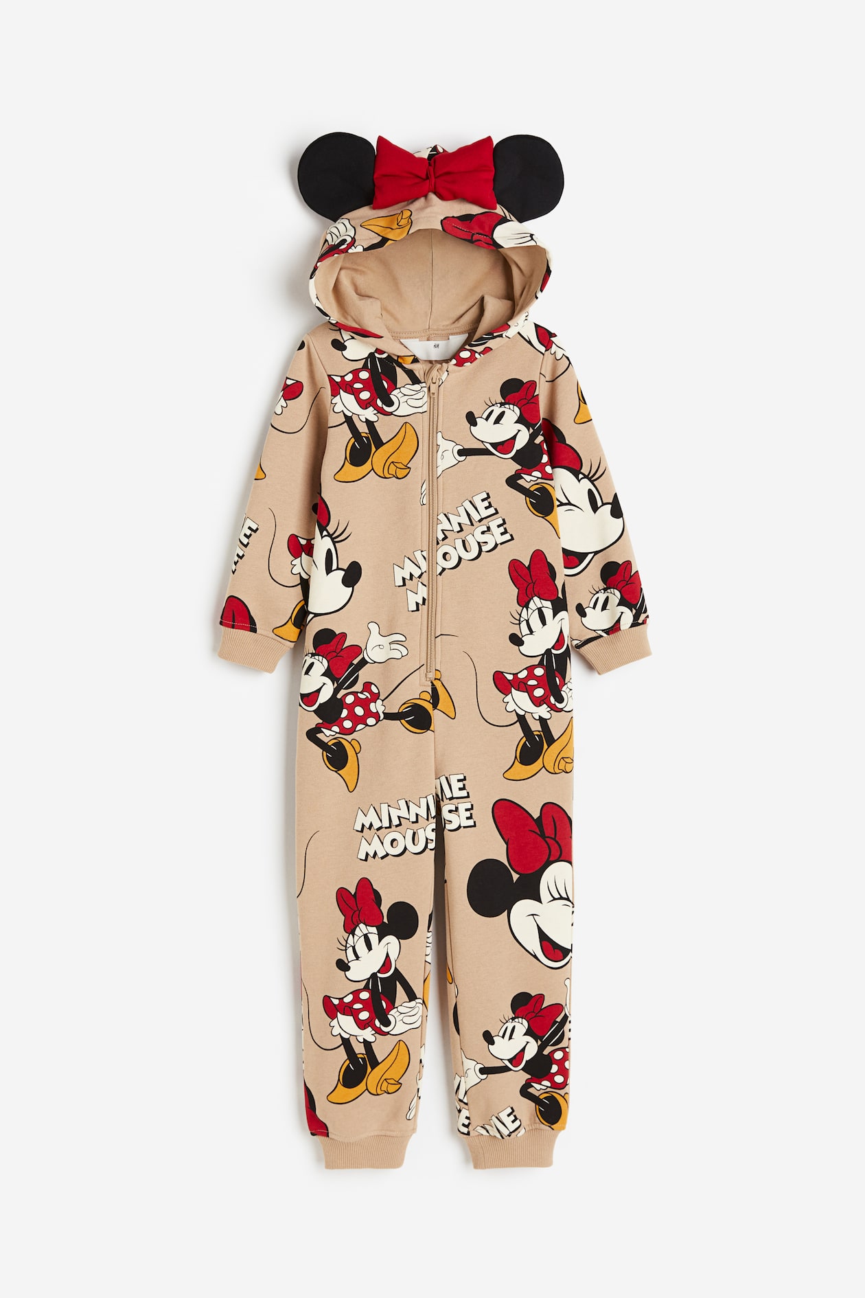Printed sweatshirt all-in-one suit - Beige/Minnie Mouse - Kids | H&M PH