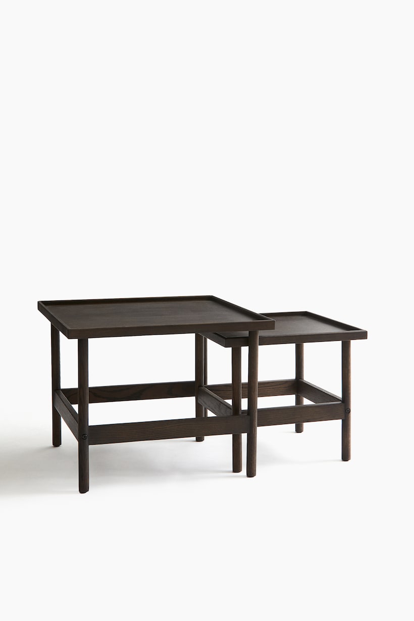 Wooden Nesting Tables - Dark brown - Home All | H&M US