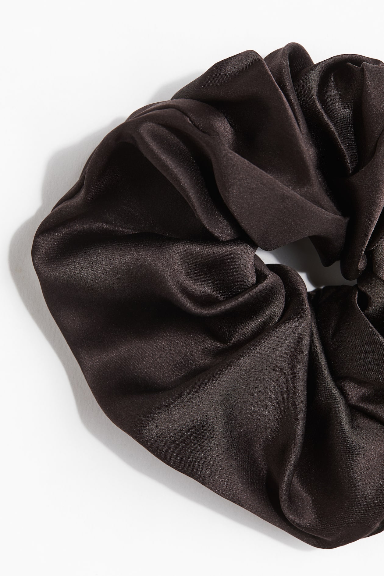 Women's Dark brown Large silk scrunchie | H&M GB