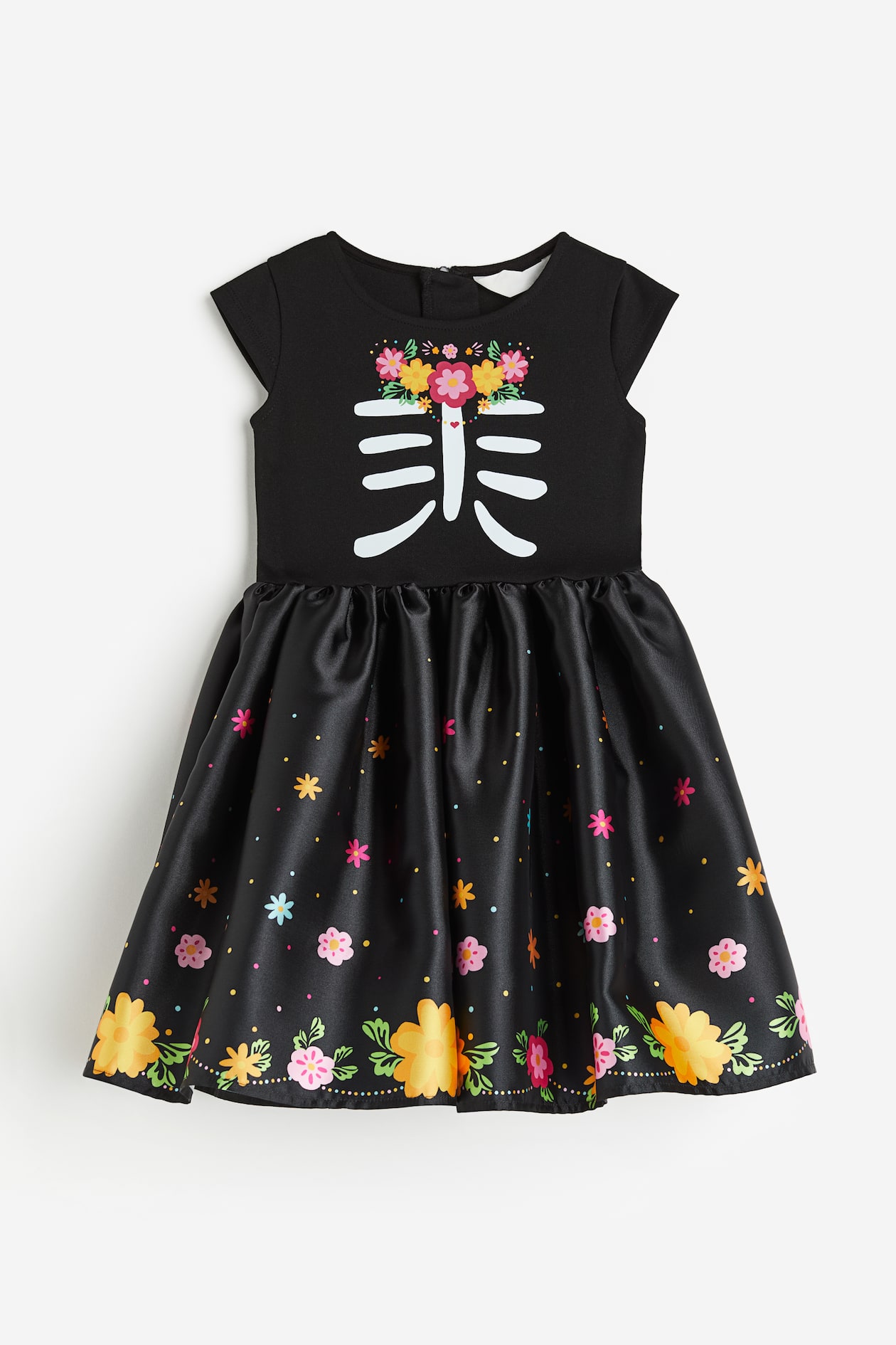 Flared-skirt Printed Dress - Black/Catrina - Kids | H&M US