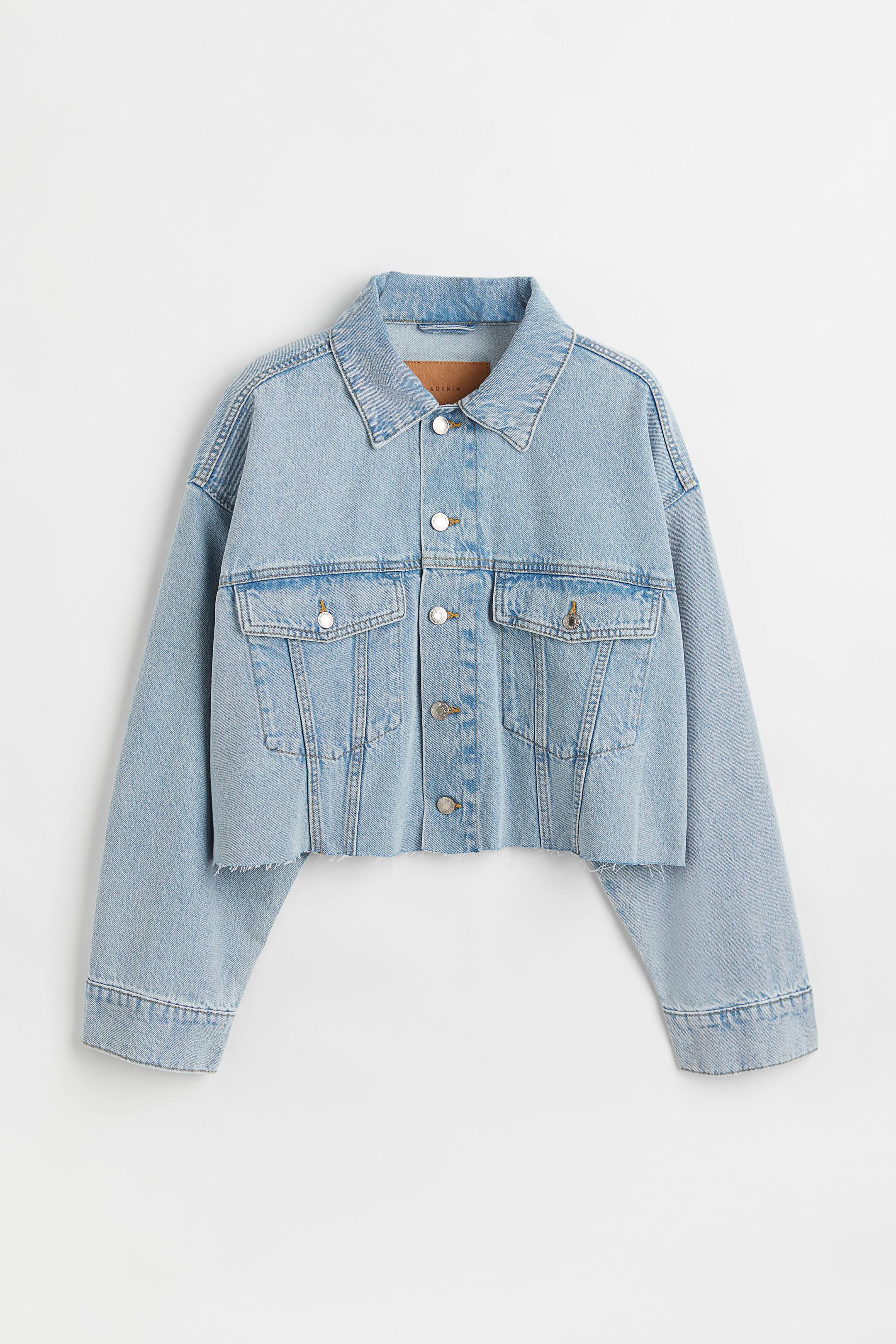 Boxy Denim Jacket - Light denim blue - Ladies | H&M CA