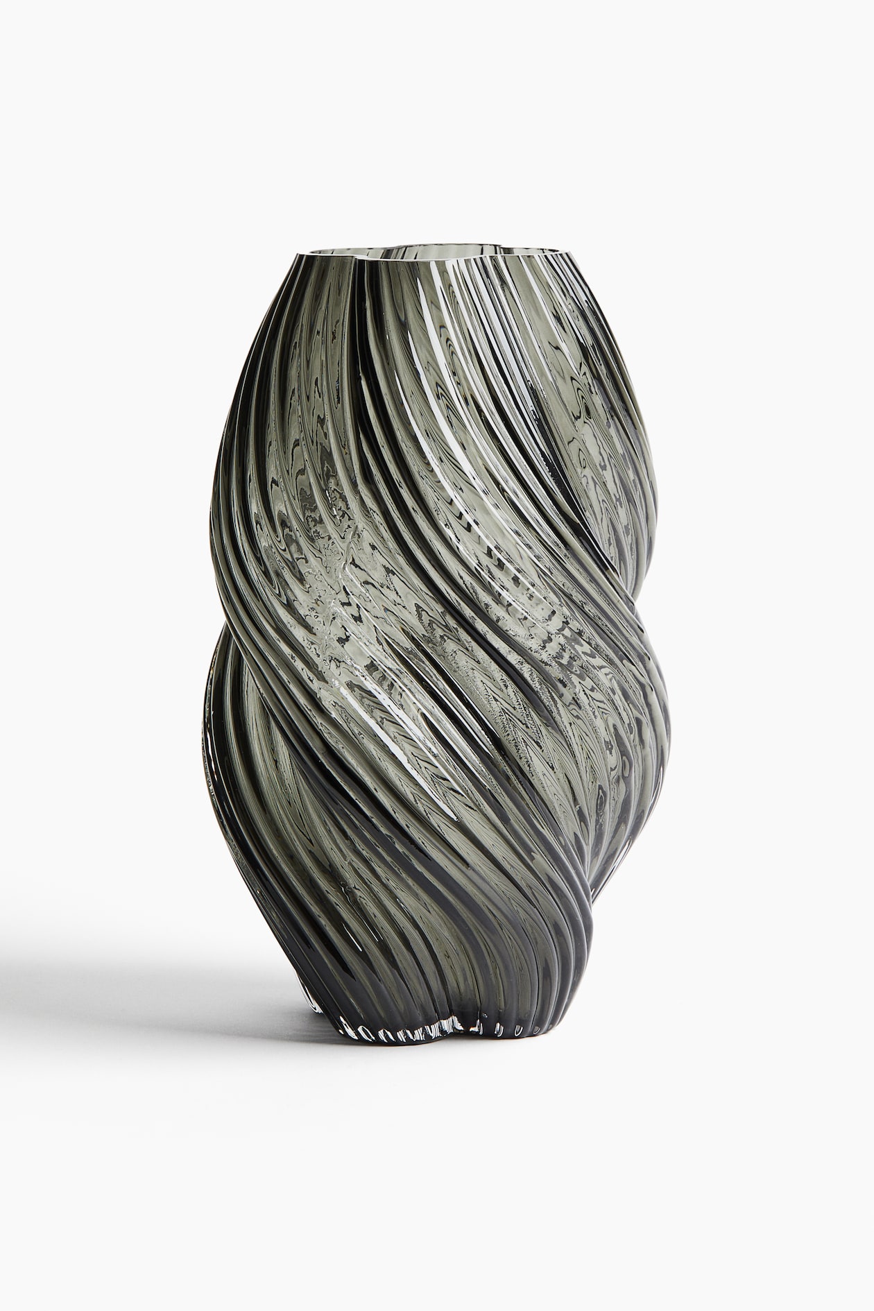 Dark grey Tall swirly vase at H&M Home | H&M IN