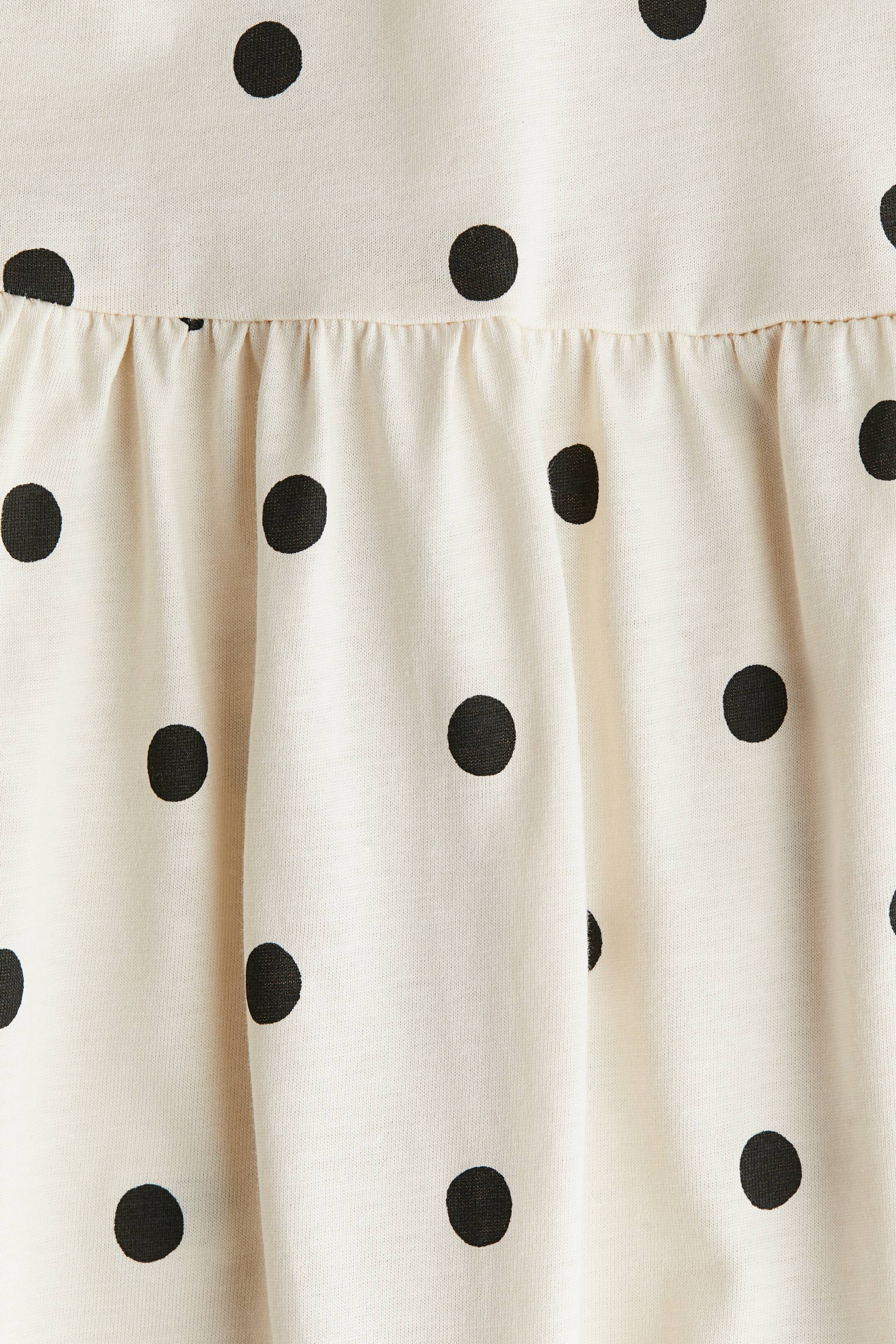 White/dotted Patterned Jersey Dress for kids | H&M US