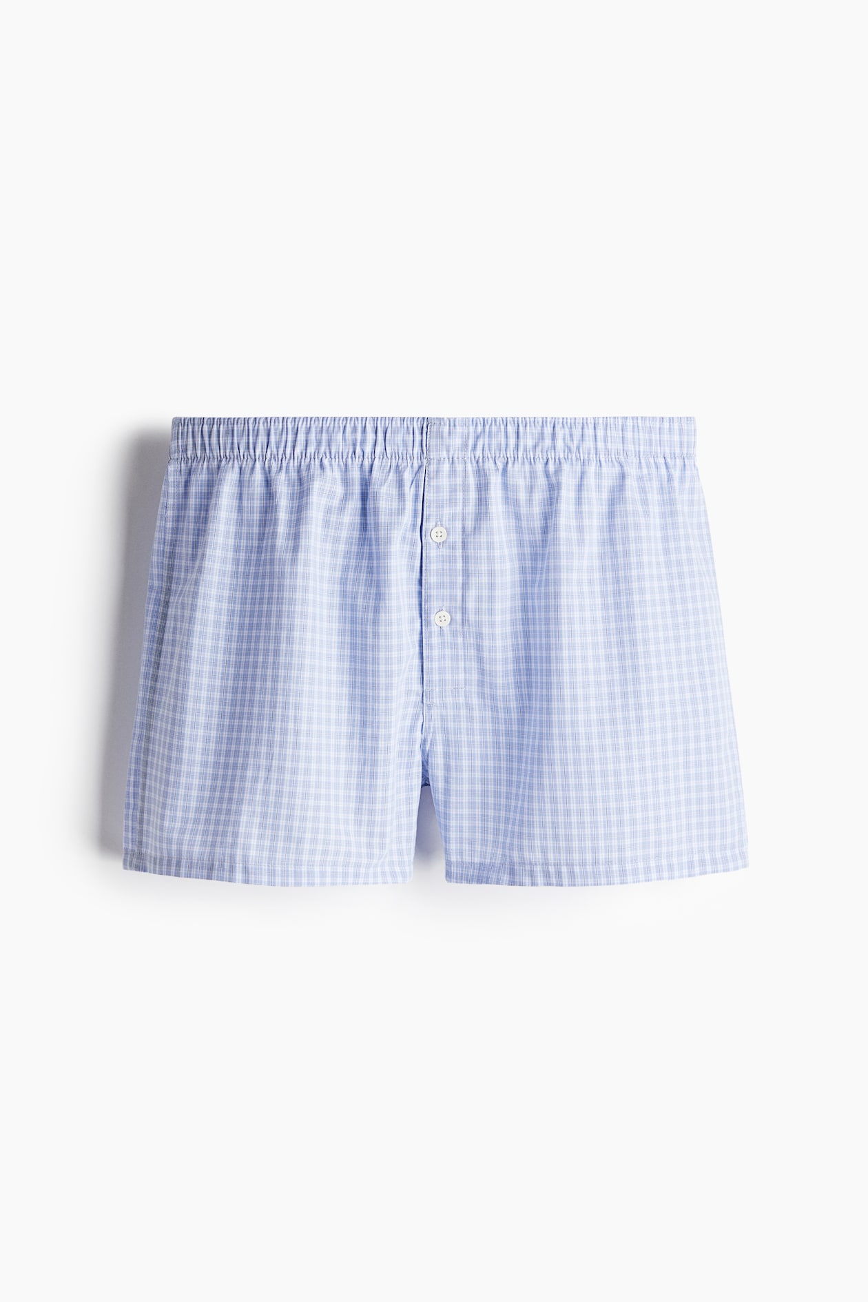 Men’s Light blue/checked 3-Pack Woven Cotton Boxer Shorts | H&M US