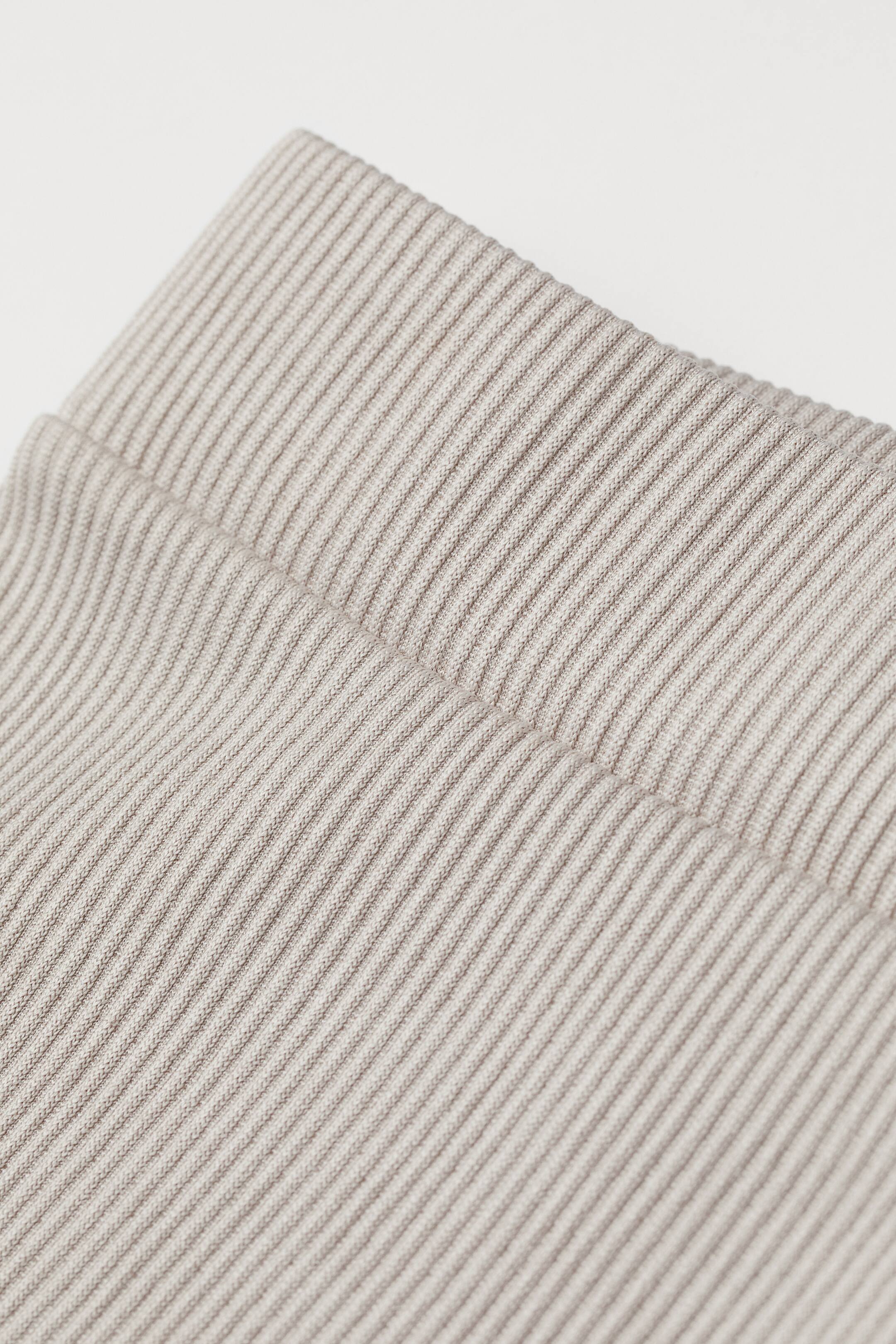 Ribbed Biker Shorts - High waist - Short - Light beige - Ladies | H&M CA