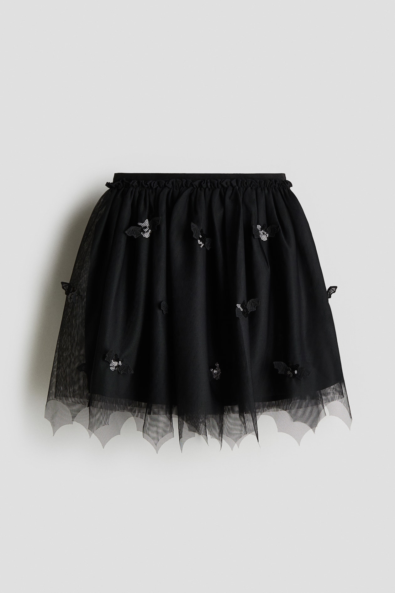 Appliquéd tulle skirt - Black/Bats - Kids | H&M GB