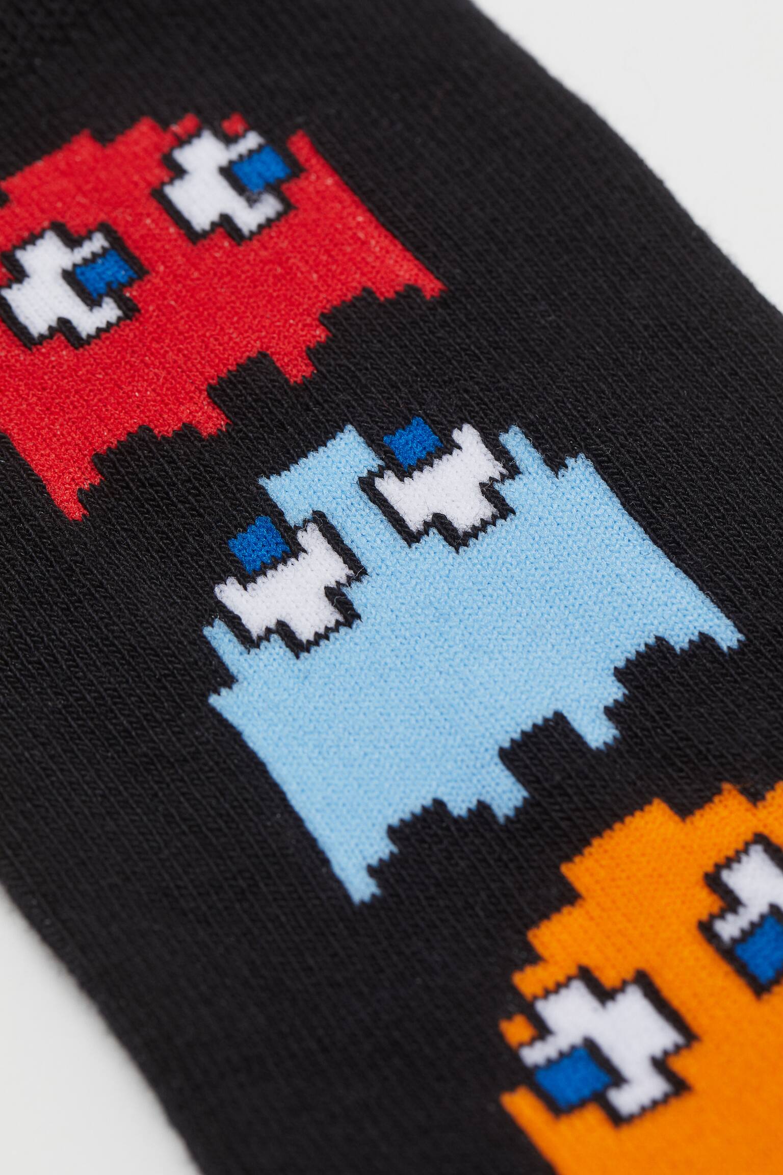 Motif-detail Socks - Black/PAC-MAN - Men | H&M US