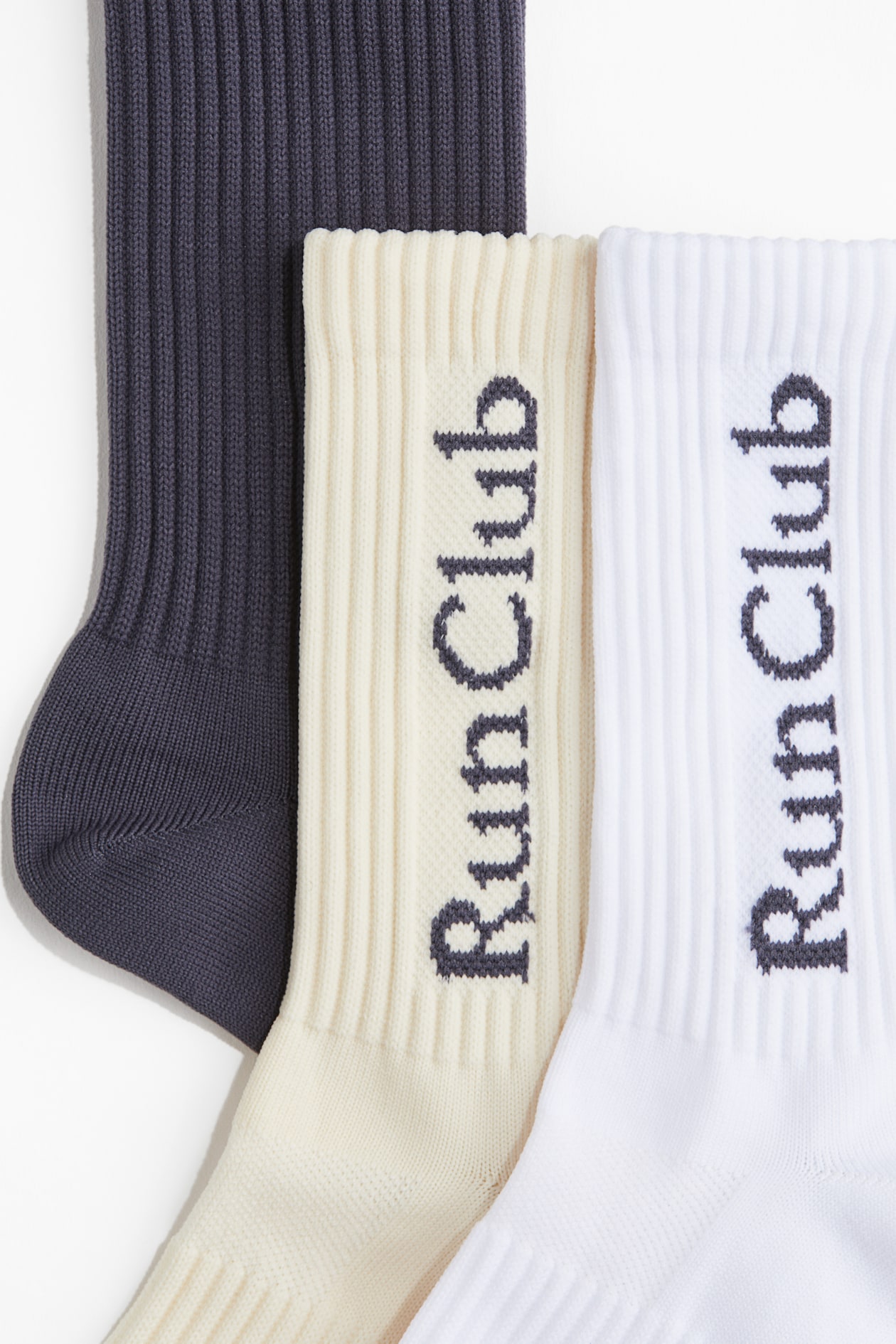 Women's White/cream/dark blue-gray 3-Pack Sports Socks with DryMove ...