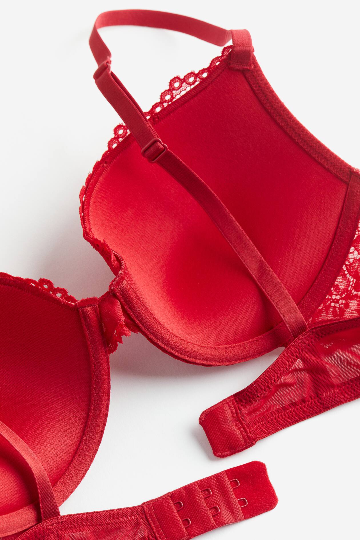 Lace Push-up Bra - Red - Ladies | H&M US