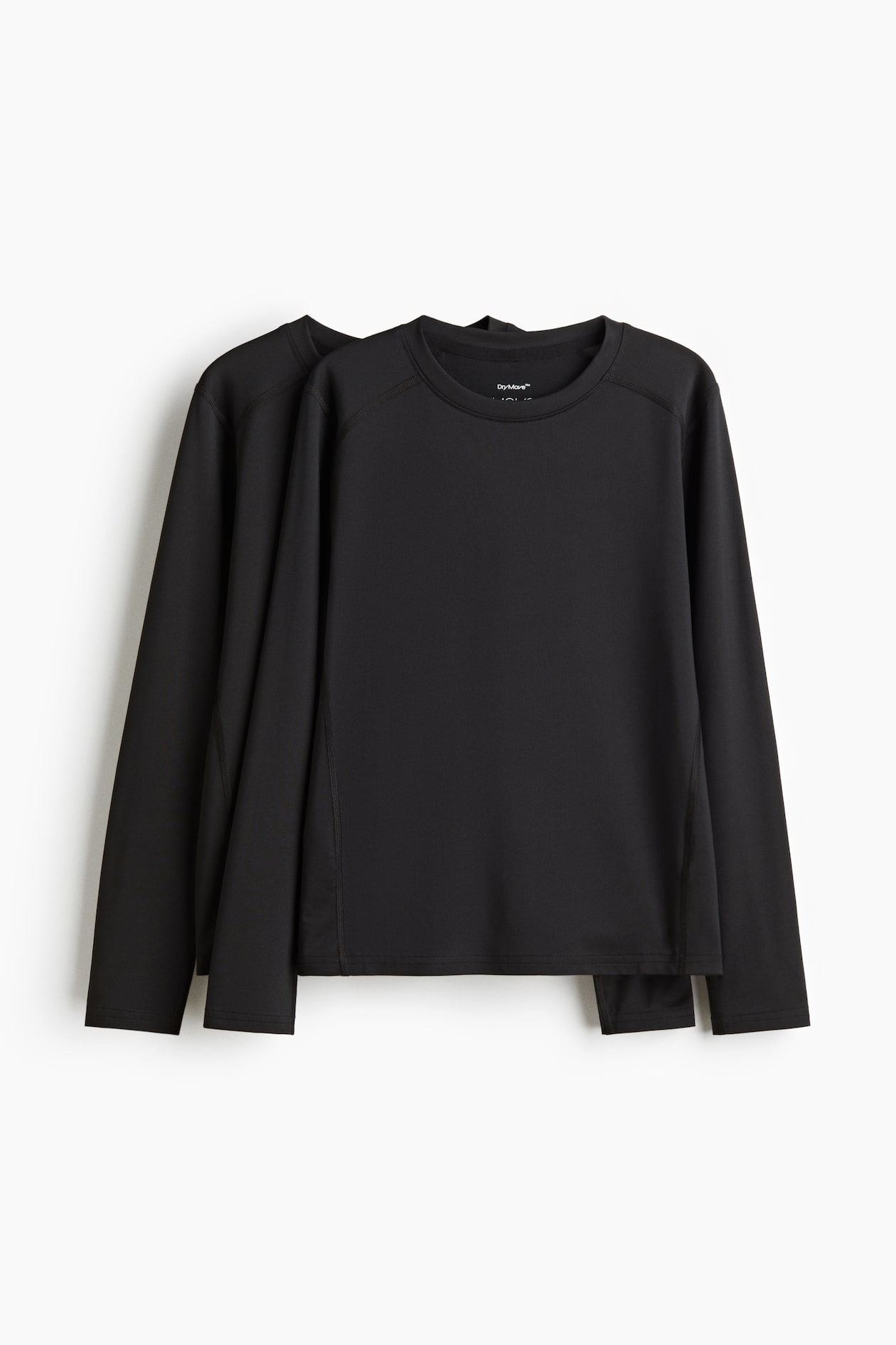 2-pack long-sleeved sports tops with DryMove™ - Black - Kids | H&M SG