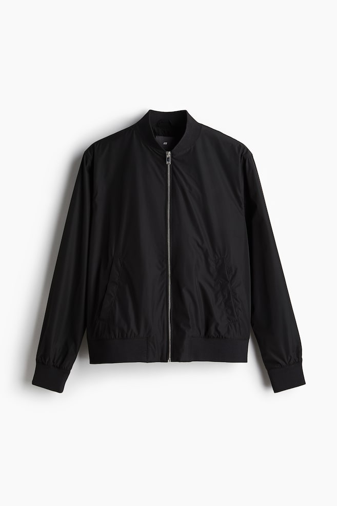 Men’s Black Regular Fit Bomber Jacket | H&M CA