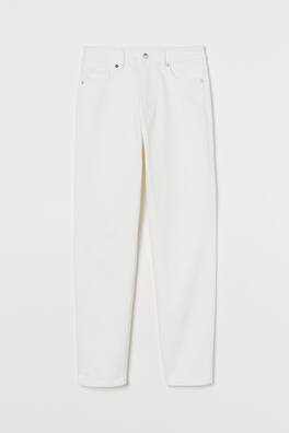 Tapered High-Waist Ankle Jeans - Cream - Ladies | H&M US
