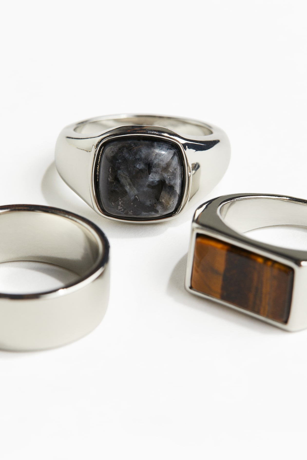 3-pack Rings - Silver-colored - Men | H&M US