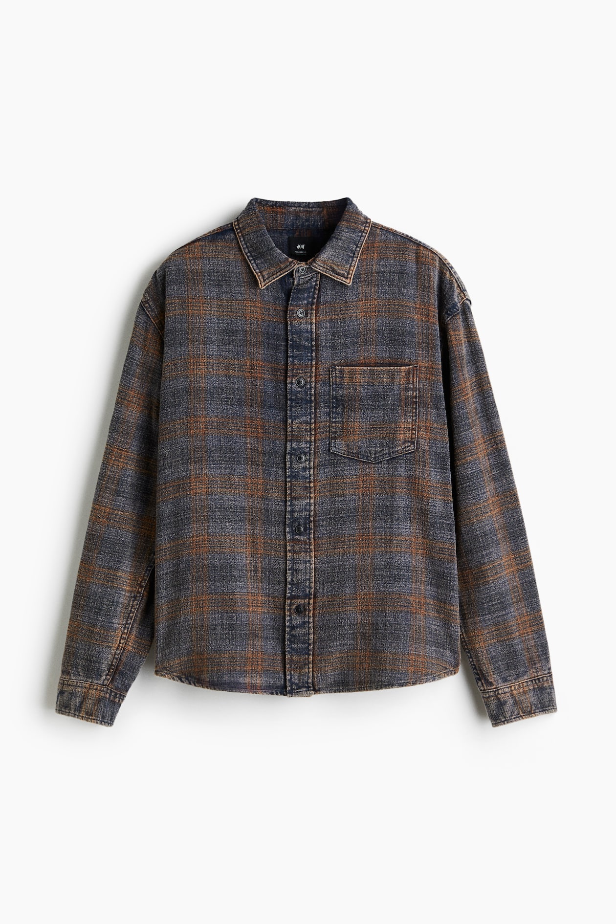 Men’s Dark blue/Checked Relaxed Fit Shirt | H&M IN