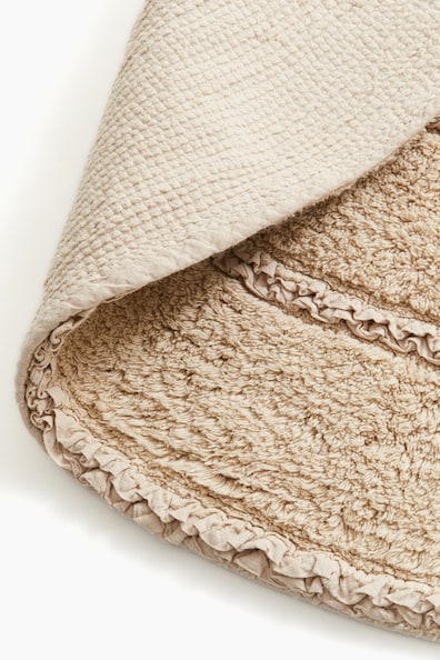 Round Cotton Bath Mat - Light beige - Home All | H&M US