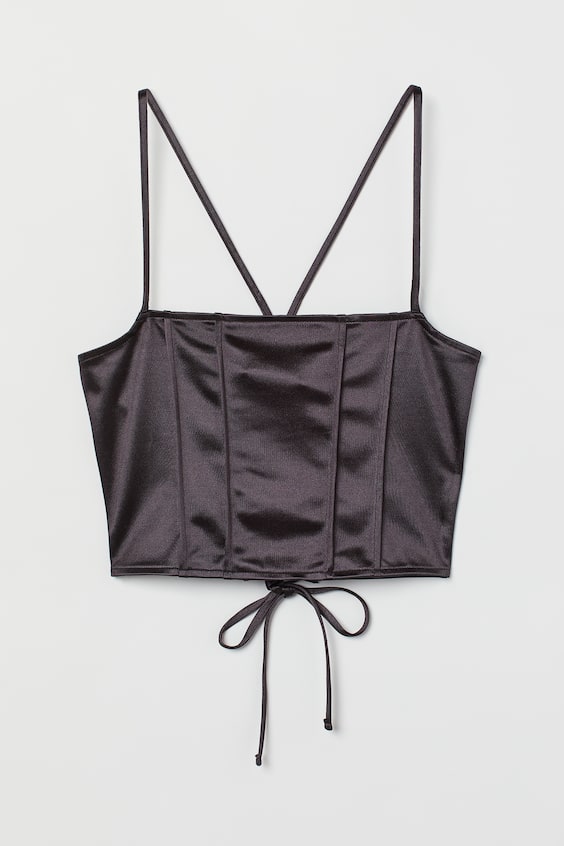 Crop Top - Black - Ladies | H&M US