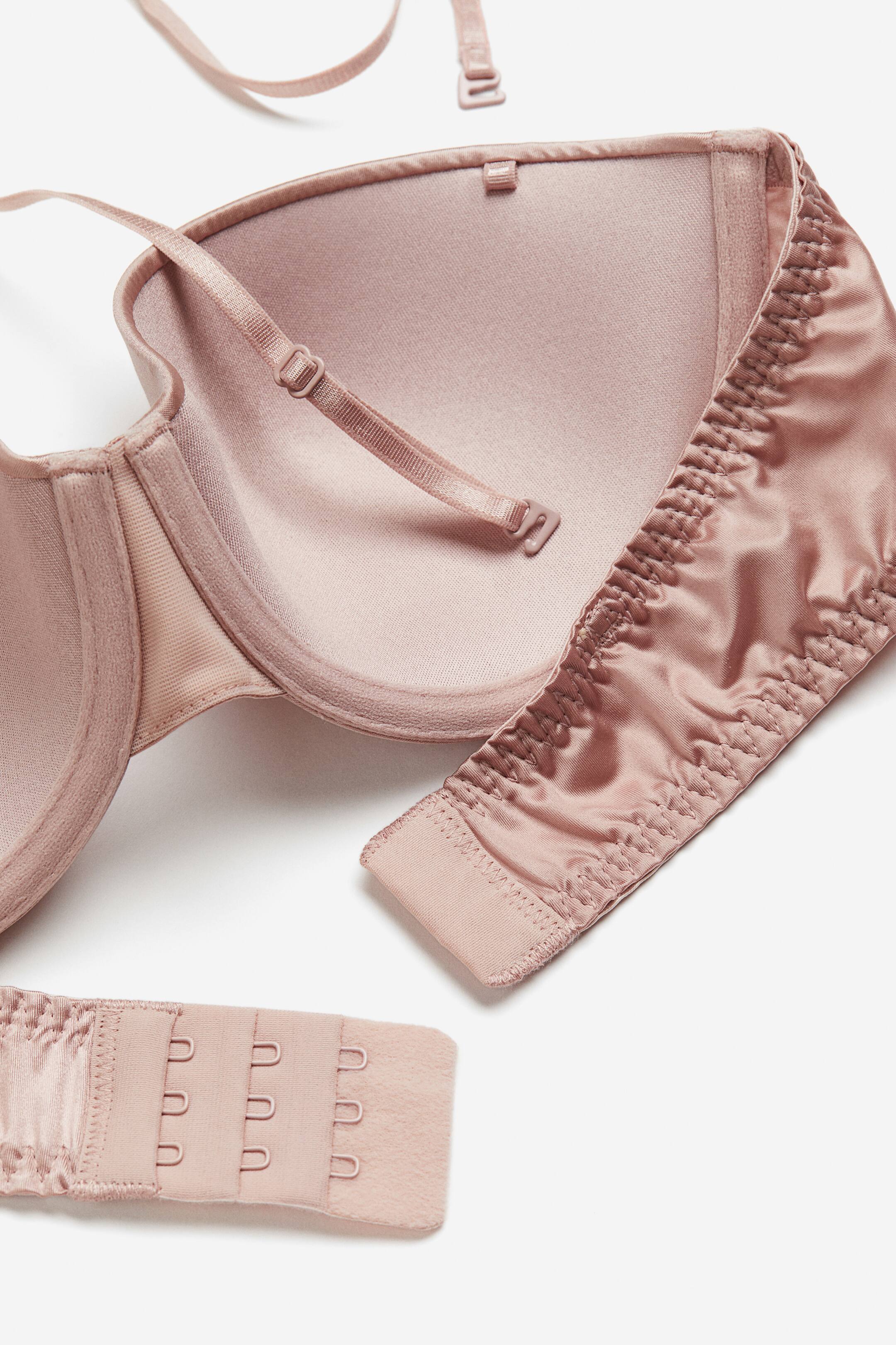 Wattierter Balconette-BH aus Satin - Hellrosa - Ladies | H&M DE