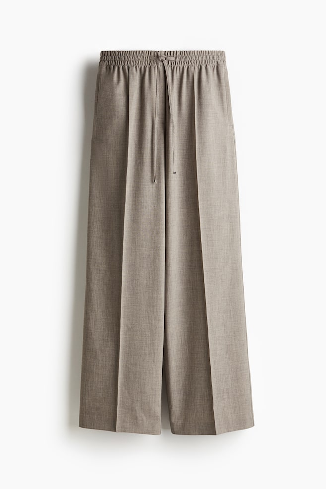Women's Taupe melange Drawstring Dress Pants | H&M CA