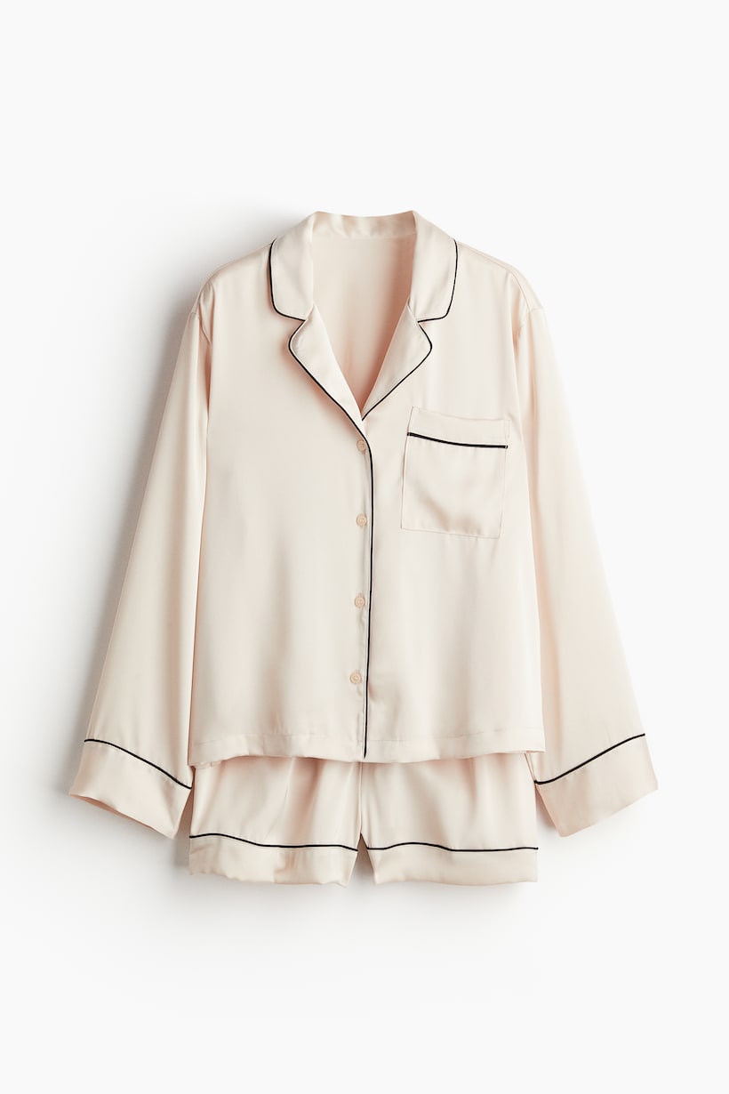 Satin Pajamas - Light beige - Ladies | H&M US