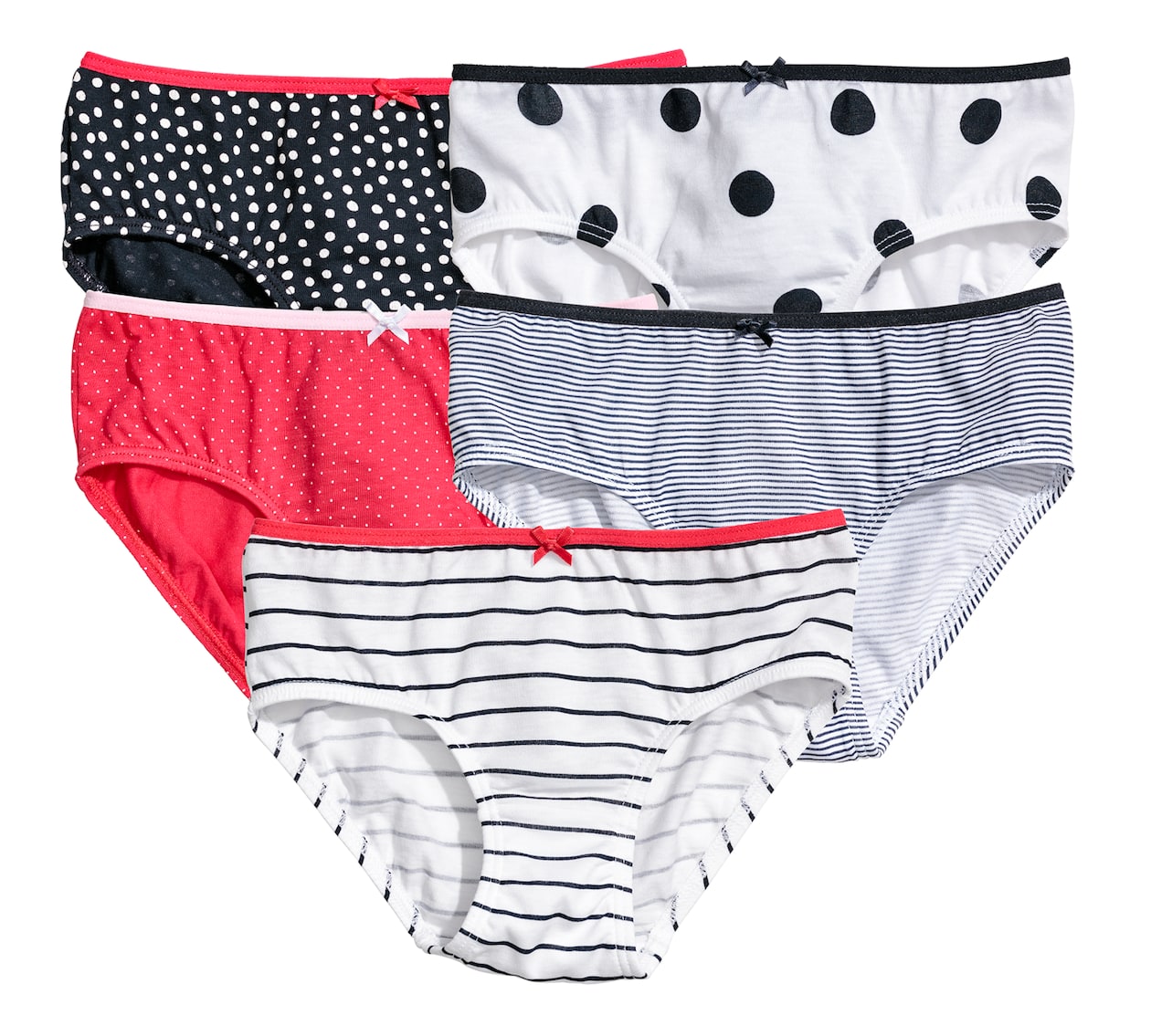 5-pack trosa - Vit/Prickig - BARN | H&M SE