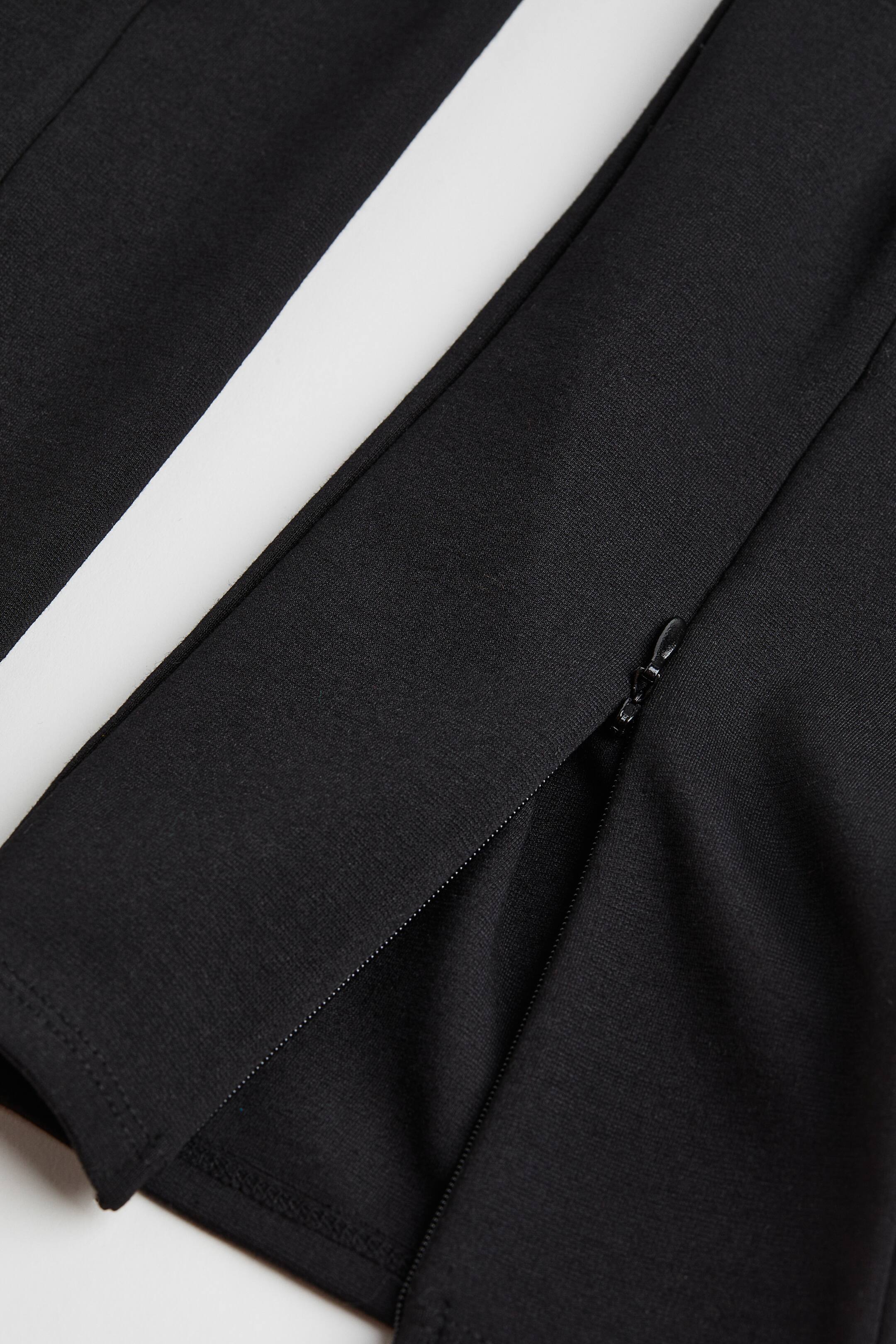 Zip-hem leggings - Black - Ladies | H&M IN