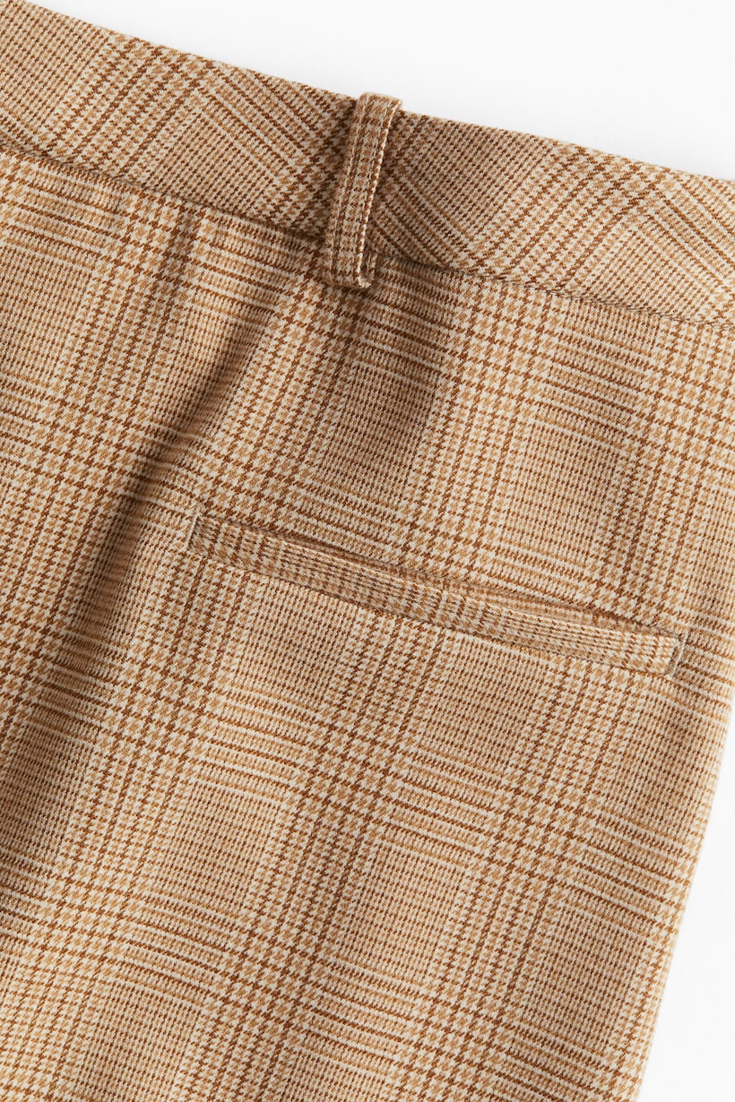 Dressy Mini Skirt - Beige/checked - Ladies | H&M US