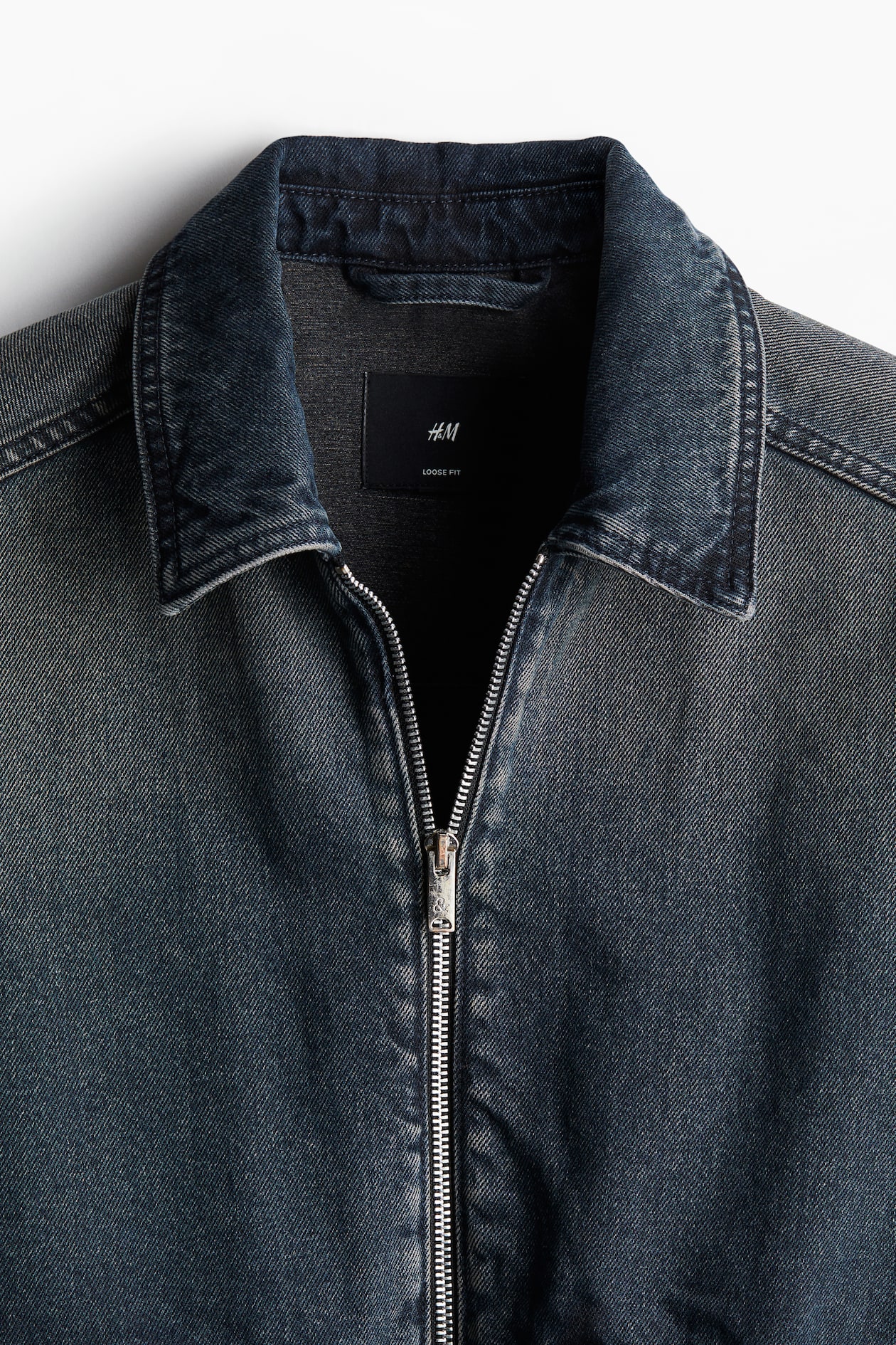 Loose Fit Denim Worker Jacket - Dark denim blue - Men | H&M US
