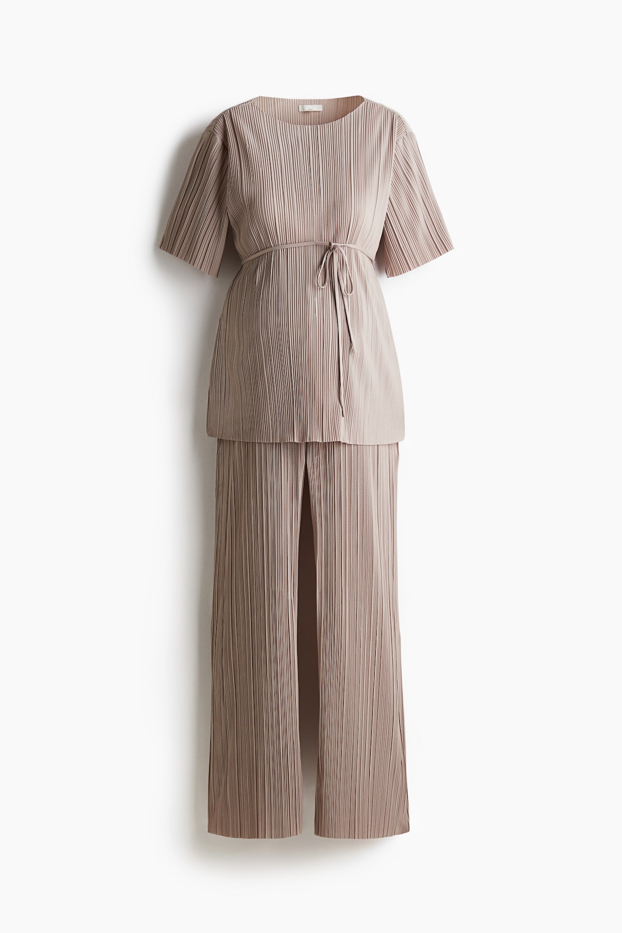 MAMA 2-piece plissé set - Greige - Ladies | H&M GB