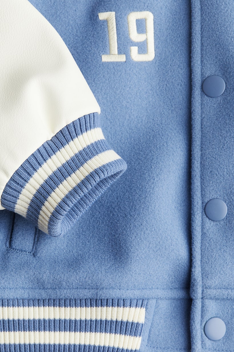 Padded Baseball Jacket - Blue/N.Y.C. Club - Kids | H&M US