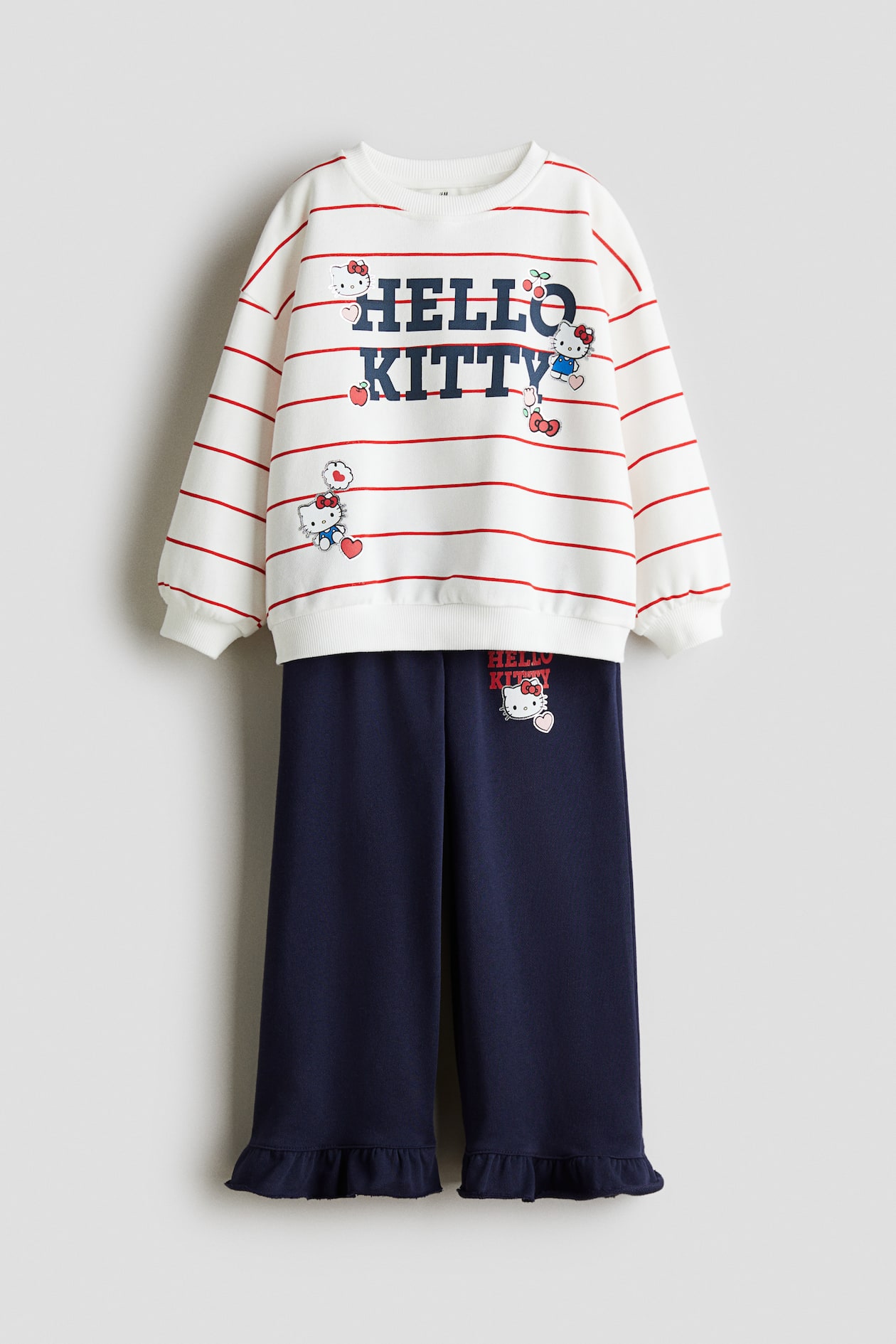 Set de 2 piese cu bluză și pantaloni tip jogging - Bleumarin/Hello ...