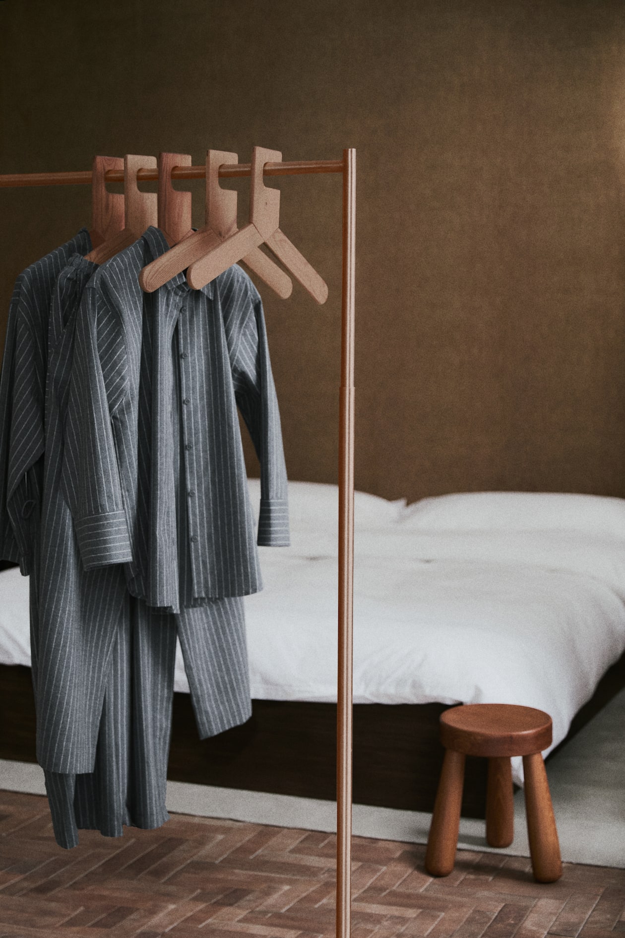 Women's Dark grey/Pinstriped Cotton flannel pyjamas | H&M GB