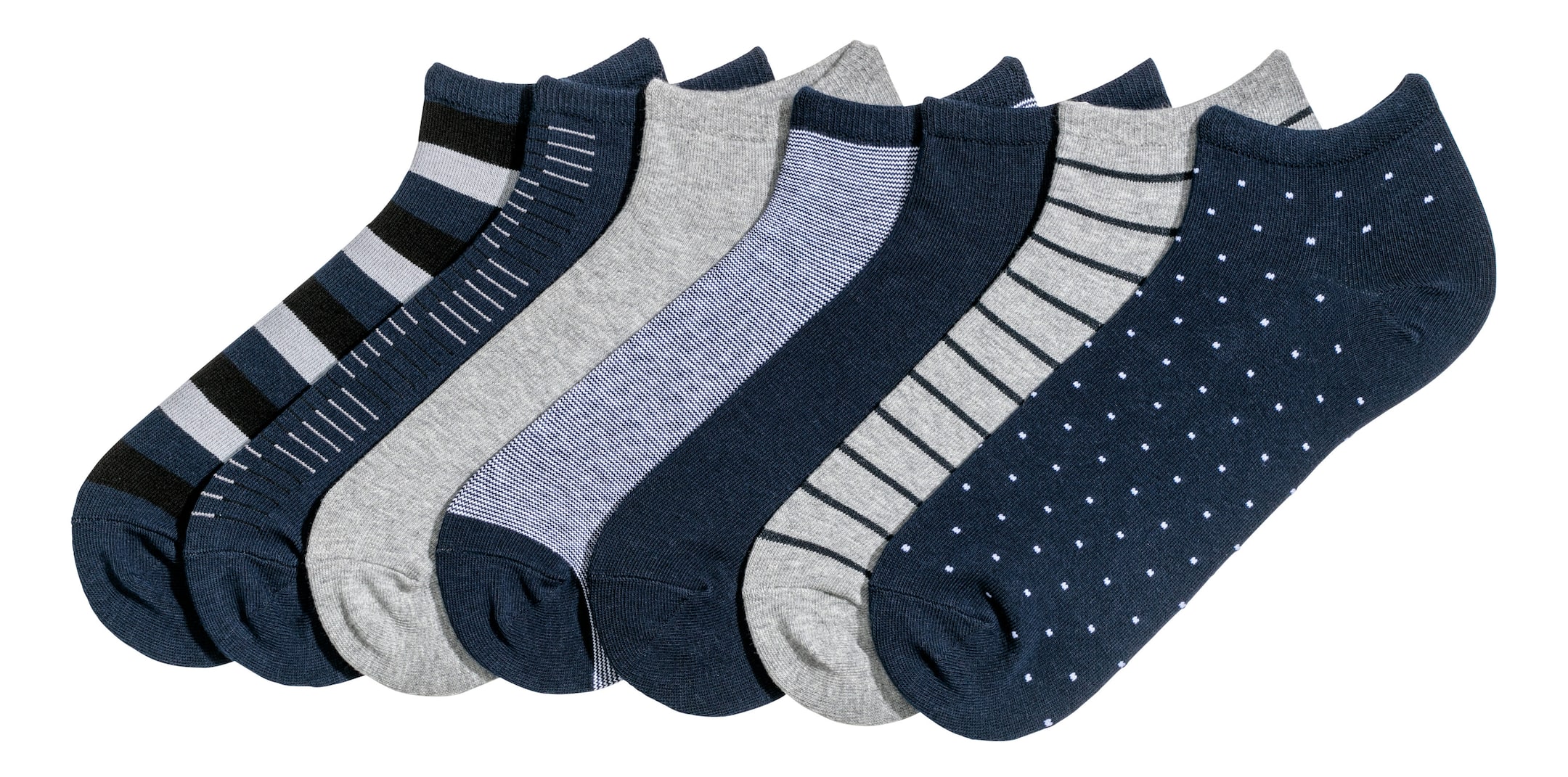 7-pack trainer socks - Dark blue/Patterned - Men | H&M GB